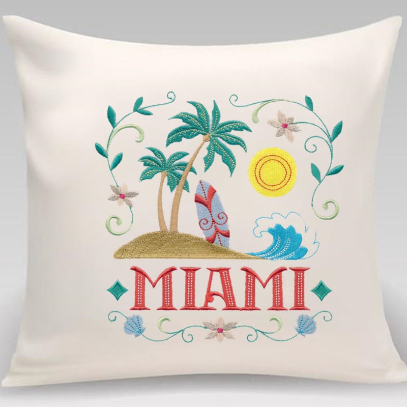 Miami Throw Pillow - Etsy