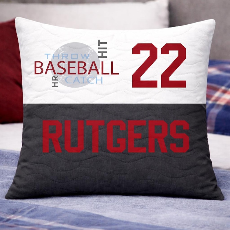 Personalized Baseball Pillow | Custom Name and Number Sports Pillow - Etsy