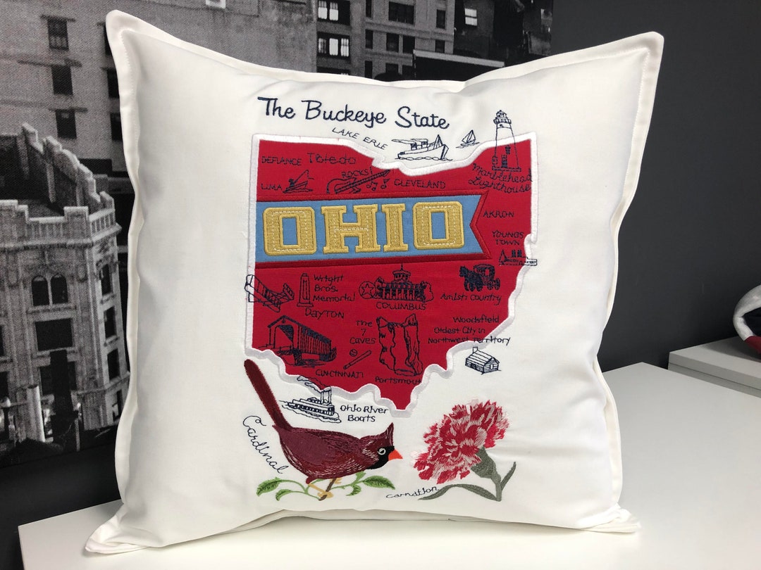 Ohio State Pillow With Feather Insert - Etsy
