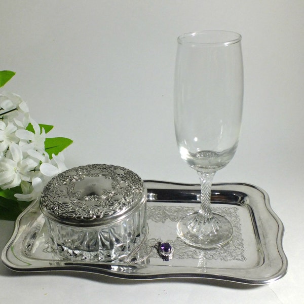 Silver Vanity Set - Etsy