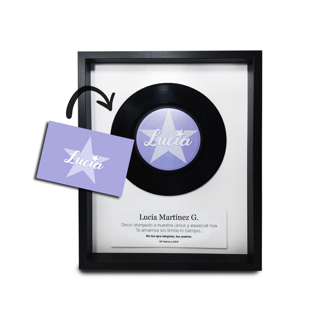 Decorative Frame/painting Original Customizable Gift. Vinyl Record With ...