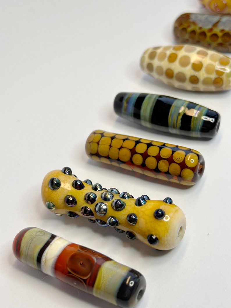Handmade Lamp Work Glass Beads - Etsy