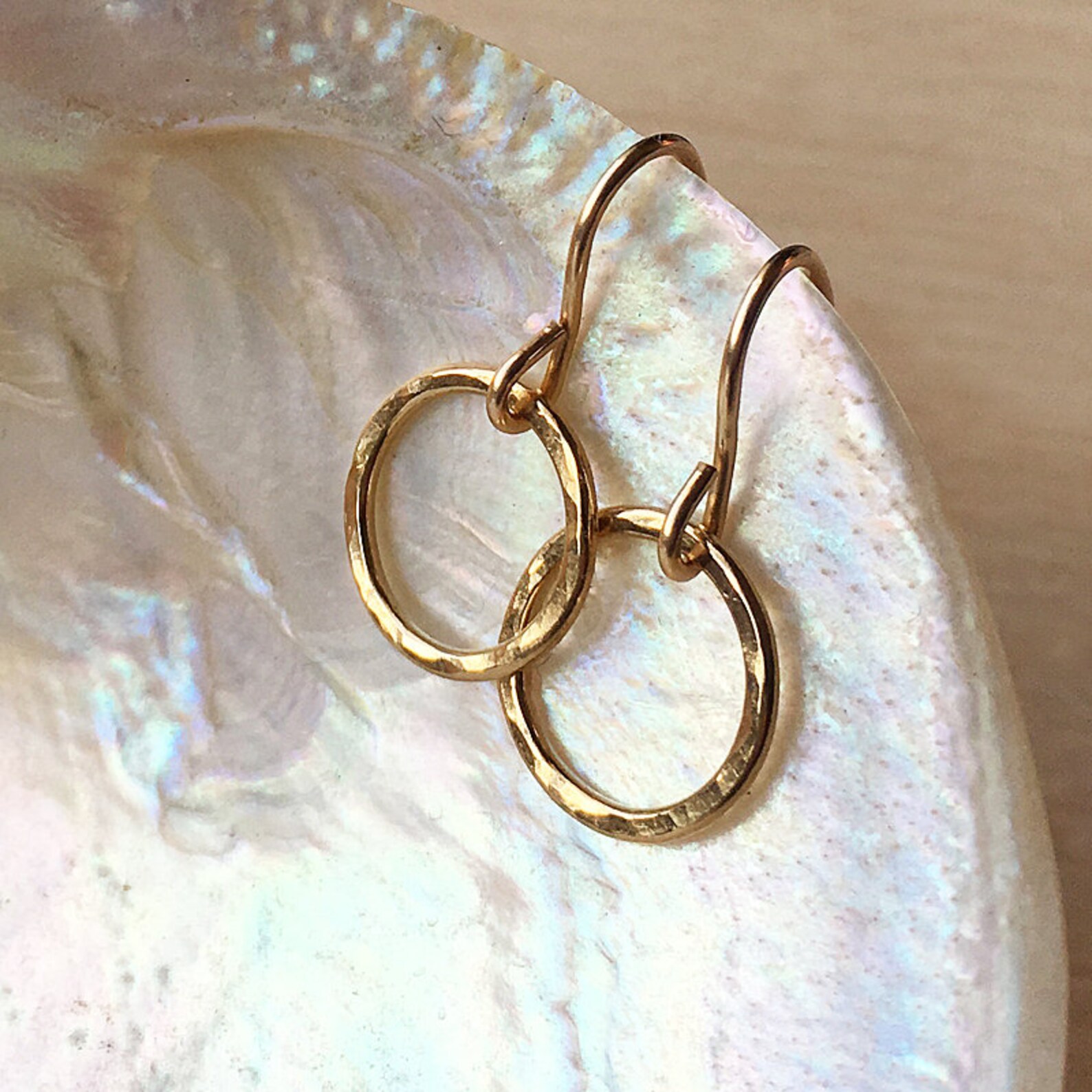 Small Gold Hoop Earrings, 14k Gold Fill Circle Earrings, Simple ...