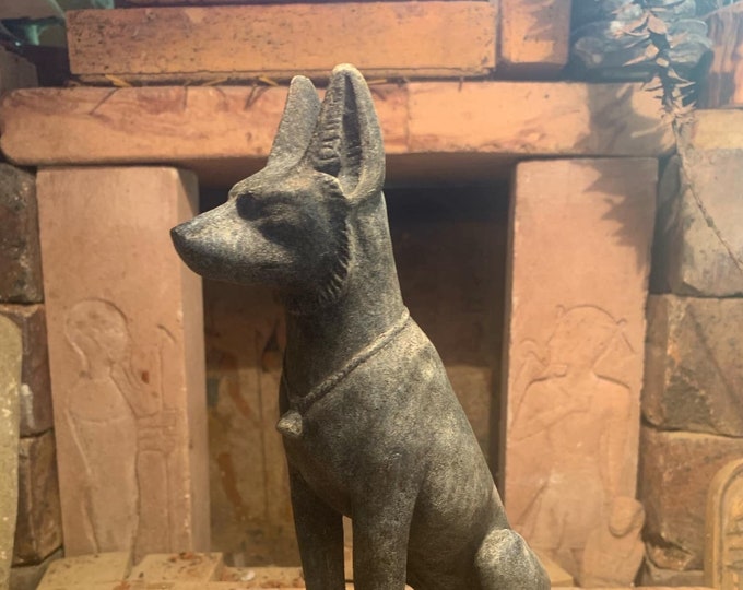 Egyptian Statue/ Sculpture / Art - Anubis Pharaoh Hound / Basenji God ...