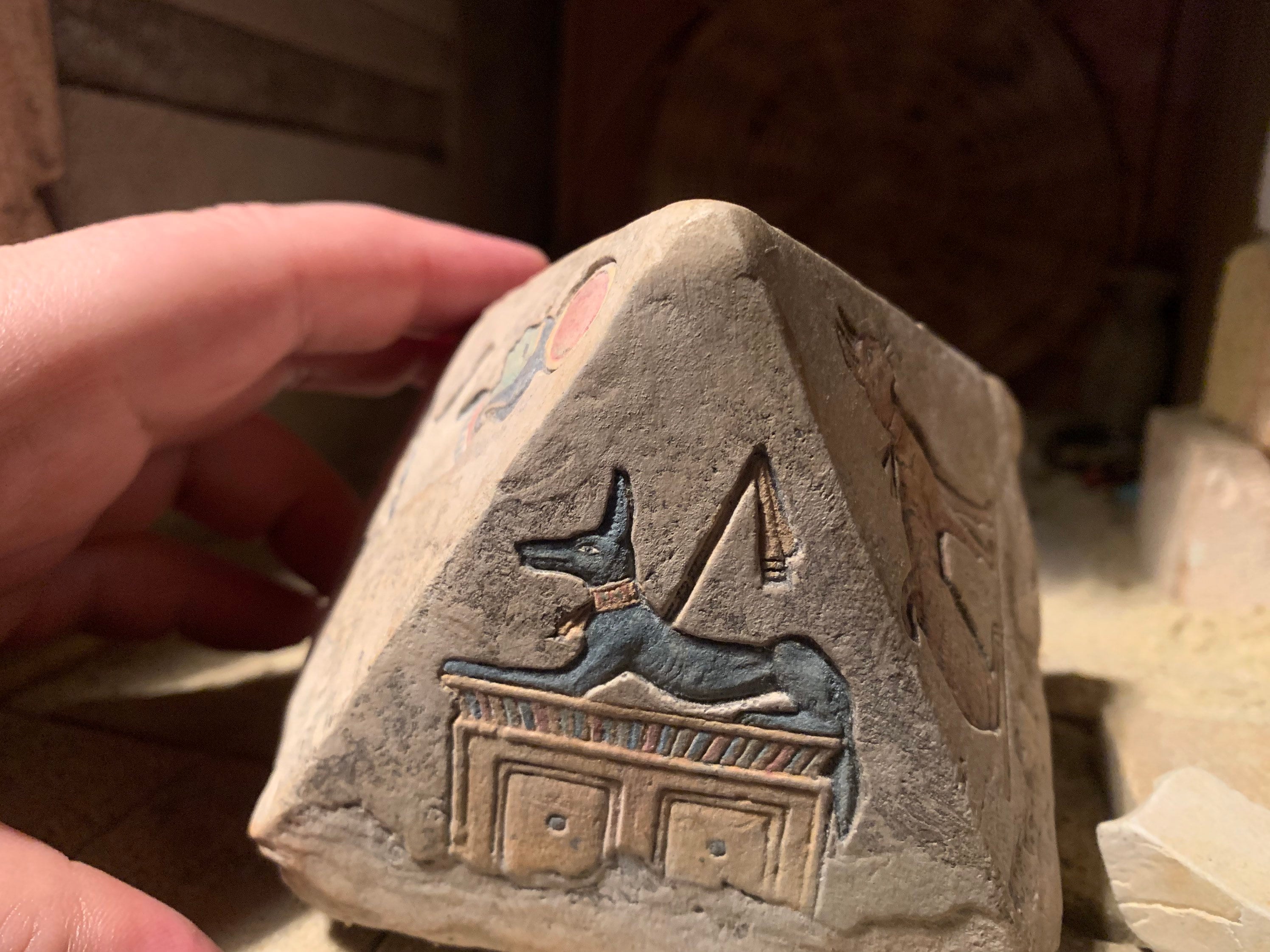 Egyptian pyramid / sculpture art - featuring Bast, Khonsu, Anubis & the ...