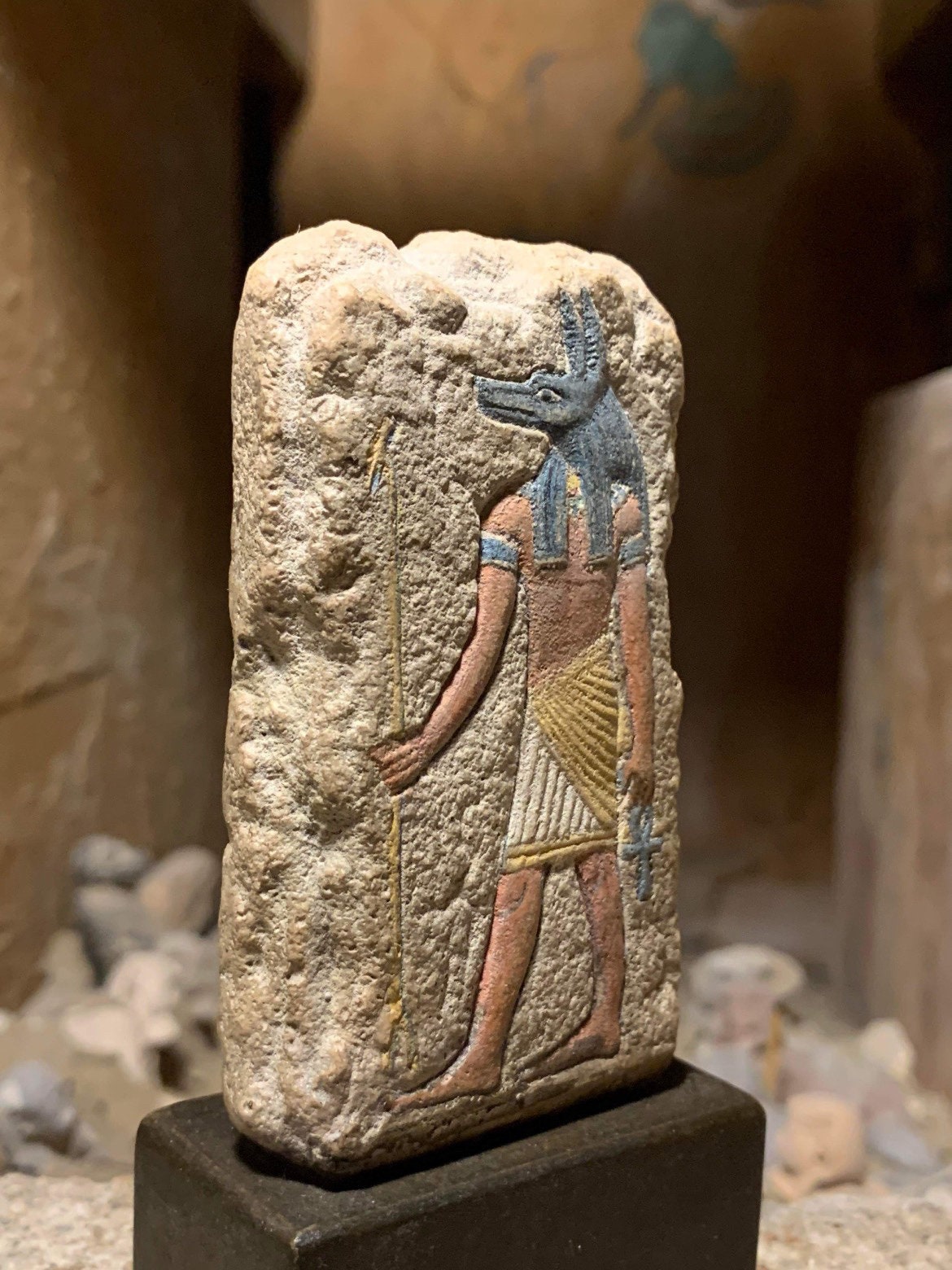 Egyptian art - Anubis - A relief sculpture of the ancient mummification ...