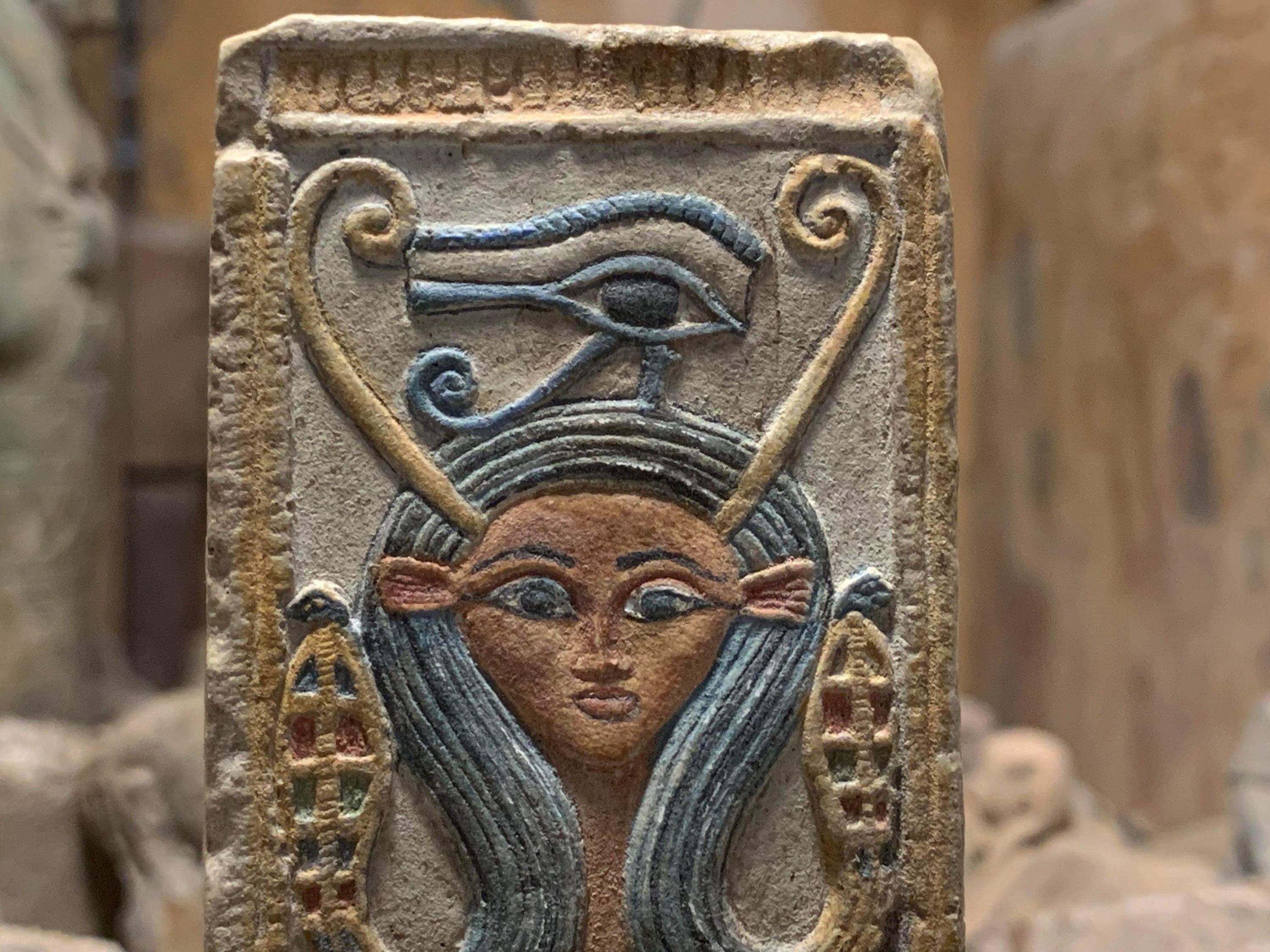 Egyptian sculpture of the goddess of love - Hathor / Het-hur A beloved ...