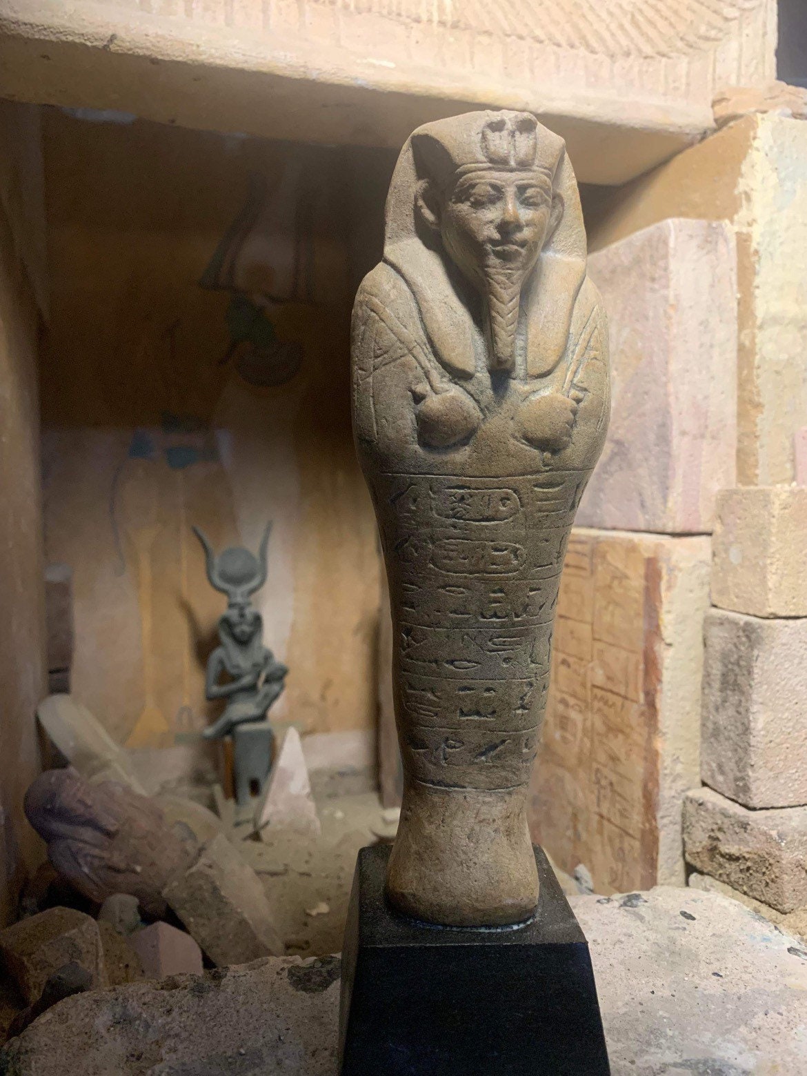 Egyptian statue / Kushite King ushabti figure of Senkamanisken ...
