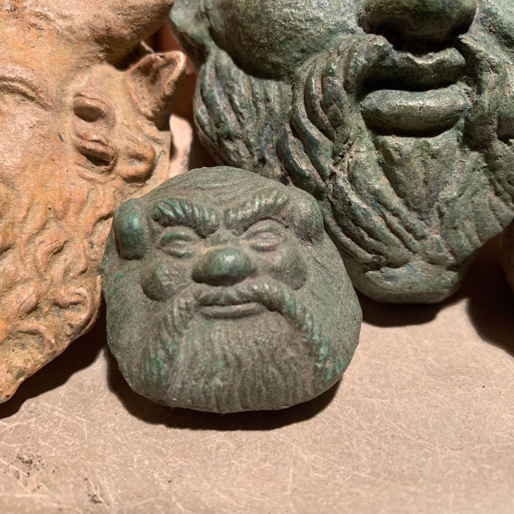 Satyr trio Achelous - Etruscan / Greek / Sculpture Statue set - Museum ...