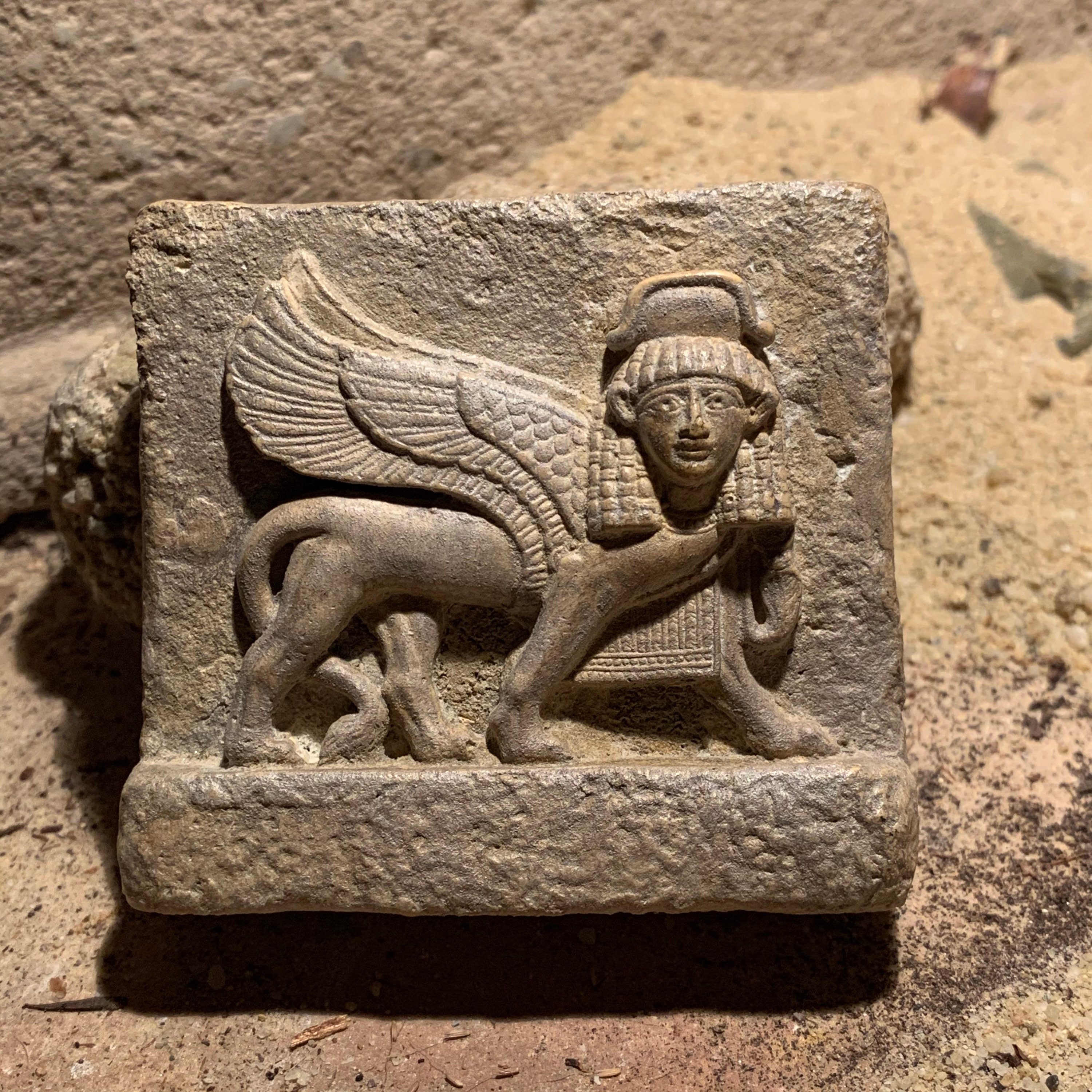 Mesopotamian-Assyrian - art - Striding sphinx of Nimrud - Egyptian ...