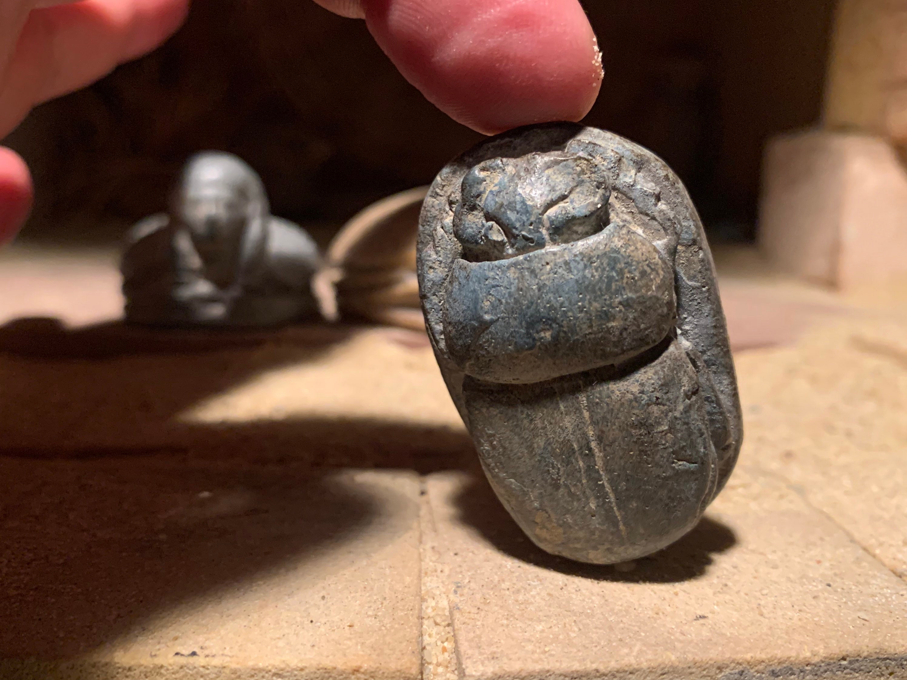 Egyptian art / mythology - Scarab set - symbol of renewal / rebirth