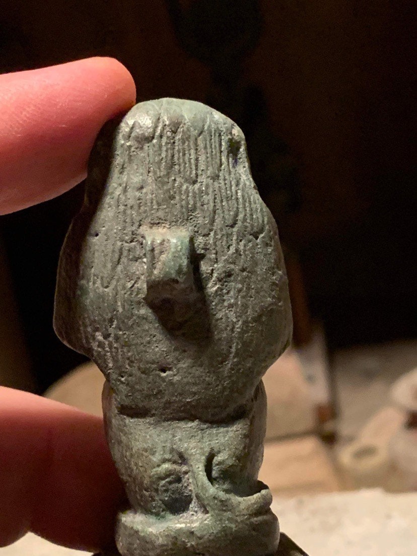 Egyptian statue of Thoth - God of writing, wisdom, records. Baboon form ...