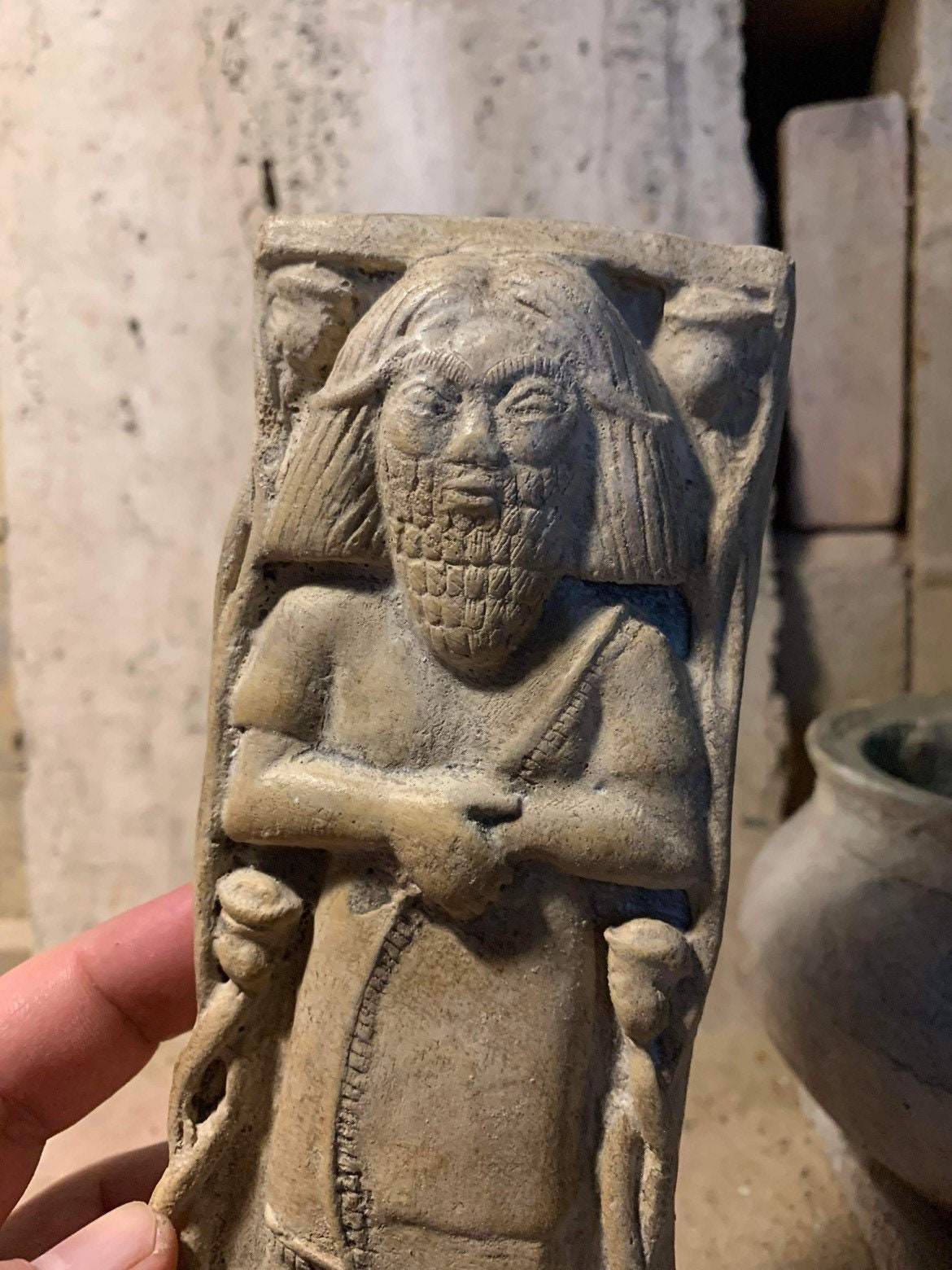 Biblical history fragment - King Hazael of Damascus. Arslan Tash relief ...