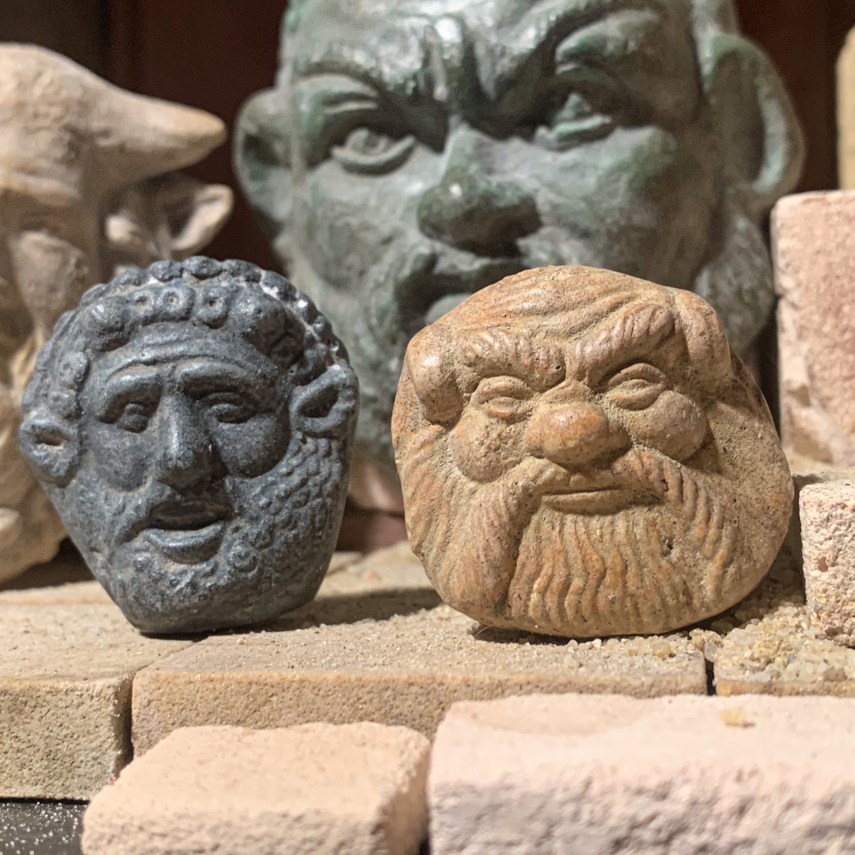 Satyr trio Achelous - Etruscan / Greek / Sculpture Statue set - Museum ...