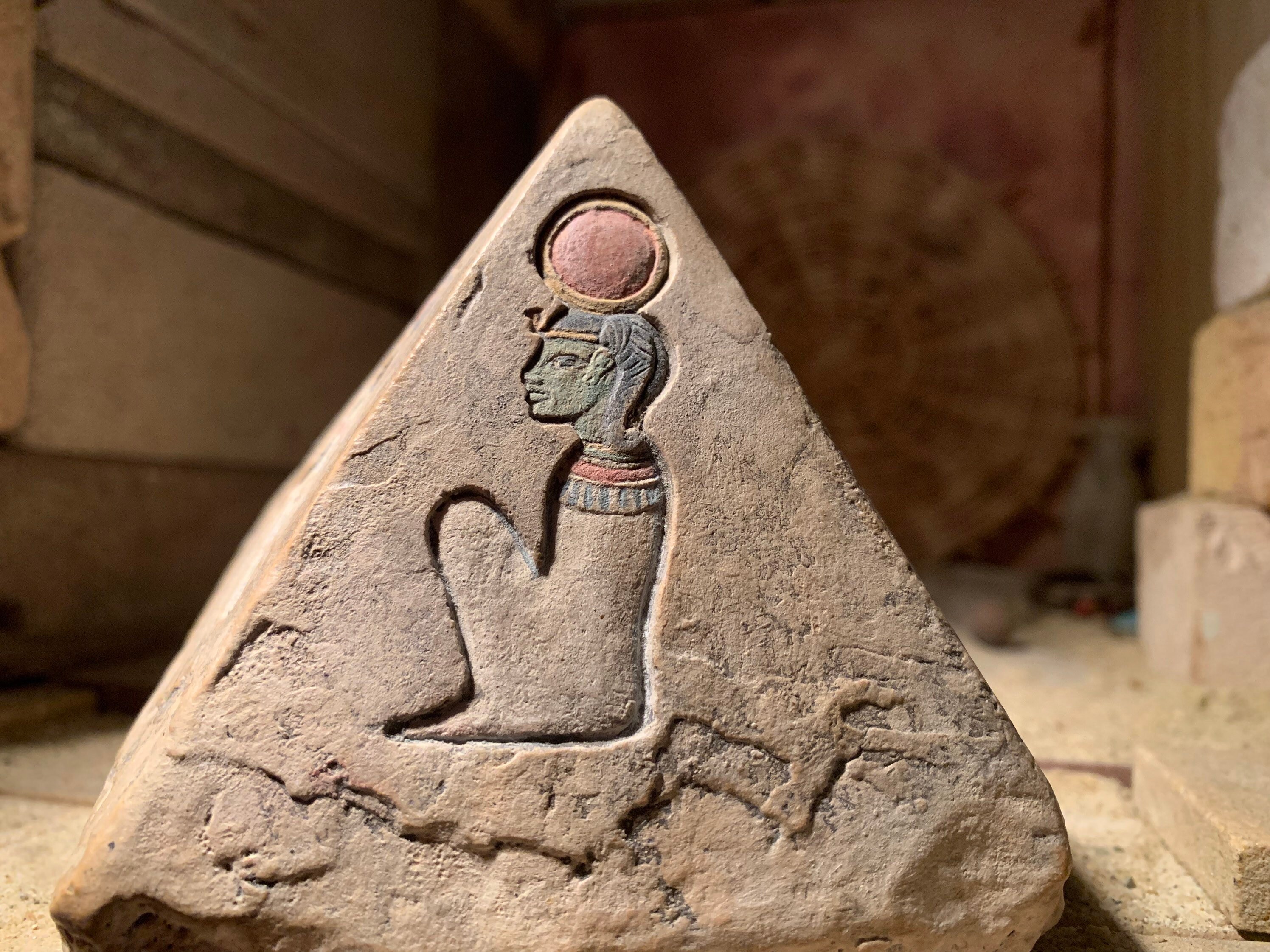 Egyptian pyramid / sculpture art - featuring Bast, Khonsu, Anubis & the ...