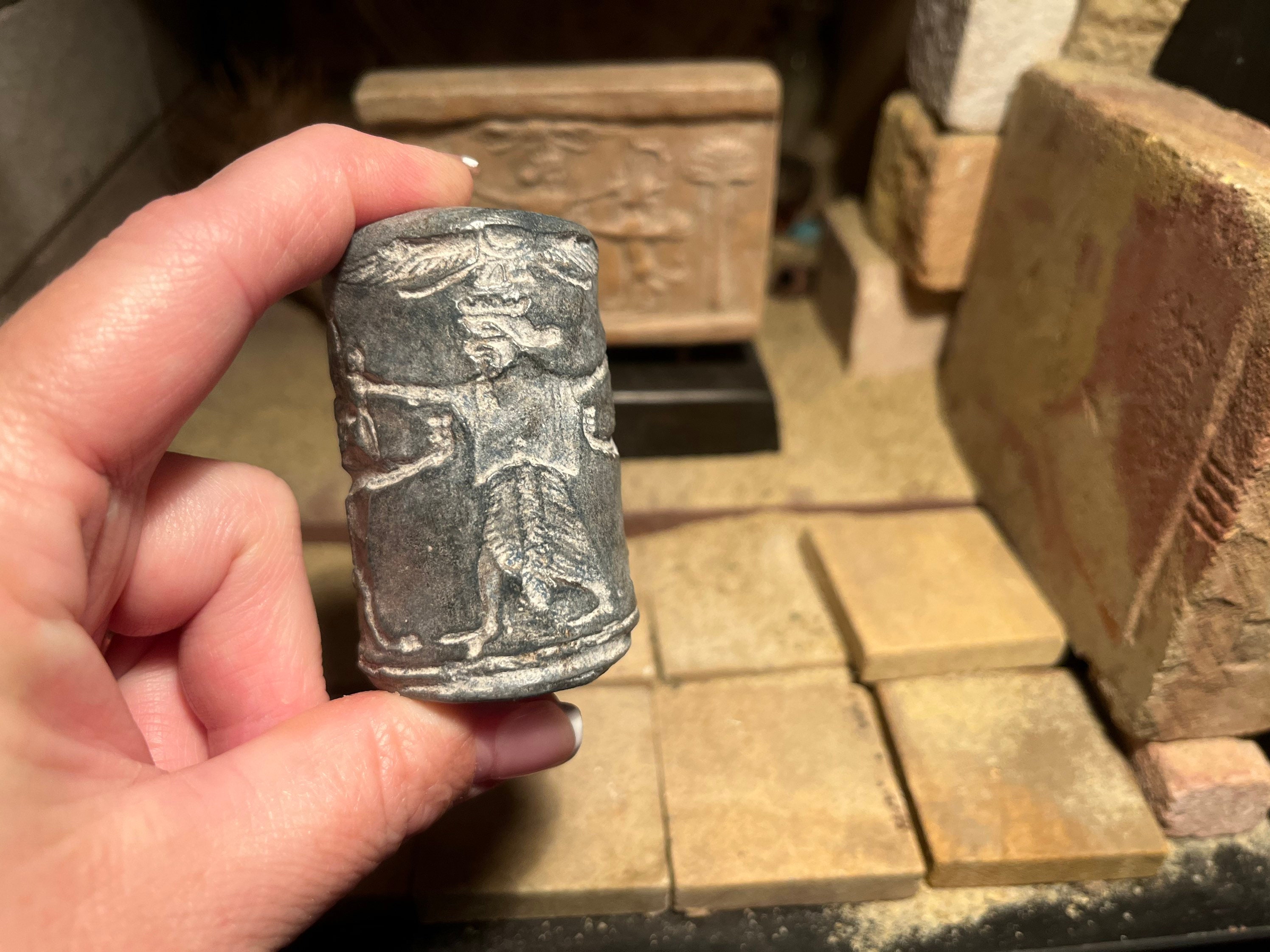 Mesopotamia / Persian cylinder seal & impression replica Achaemenid period