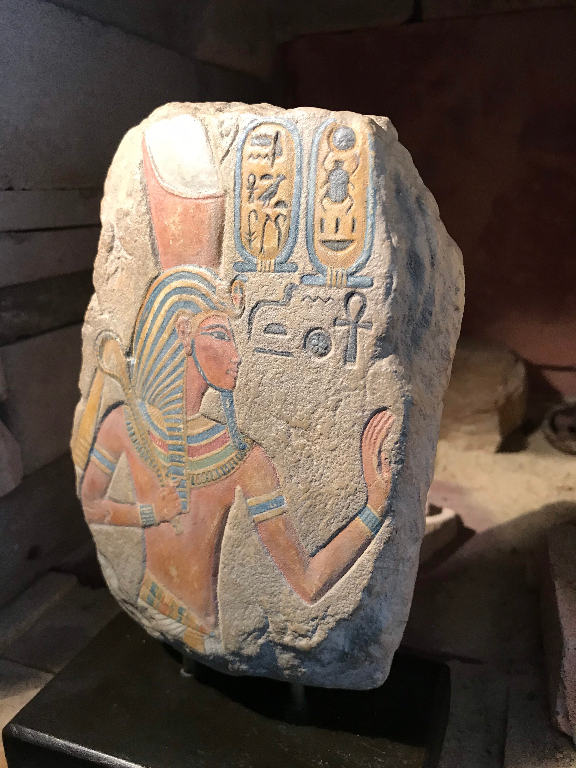 Egyptian art - Tutankhamun / Tutankhamen relief fragment - King Tut ...