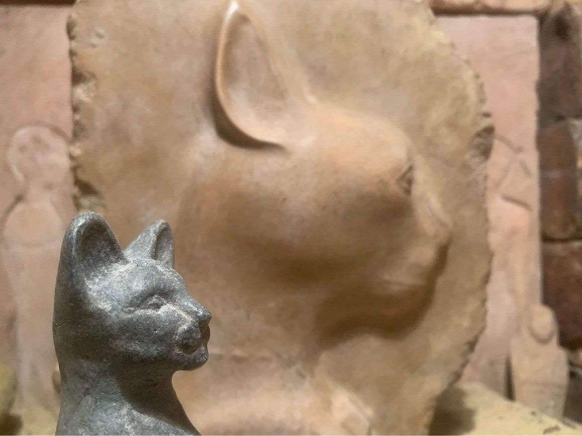 Egyptian Sculpture - Bast/Bastet Collection - statue - amulet - relief