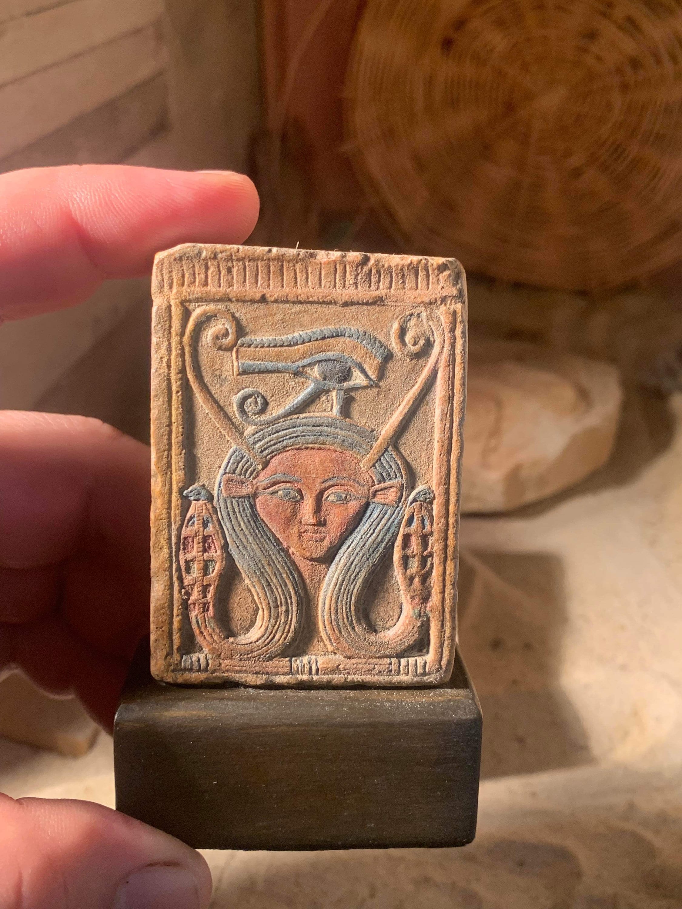 Egyptian sculpture of the goddess of love - Hathor / Het-hur A beloved ...