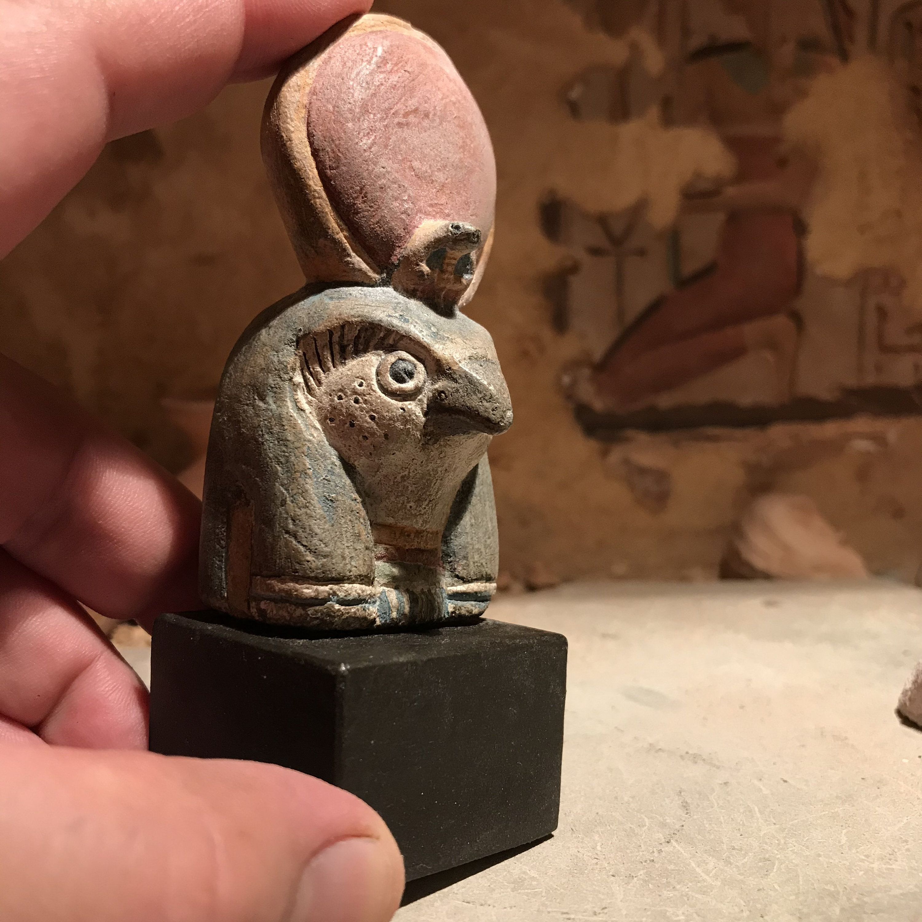 Egyptian statue / sculpture replica of Ra the sun god.