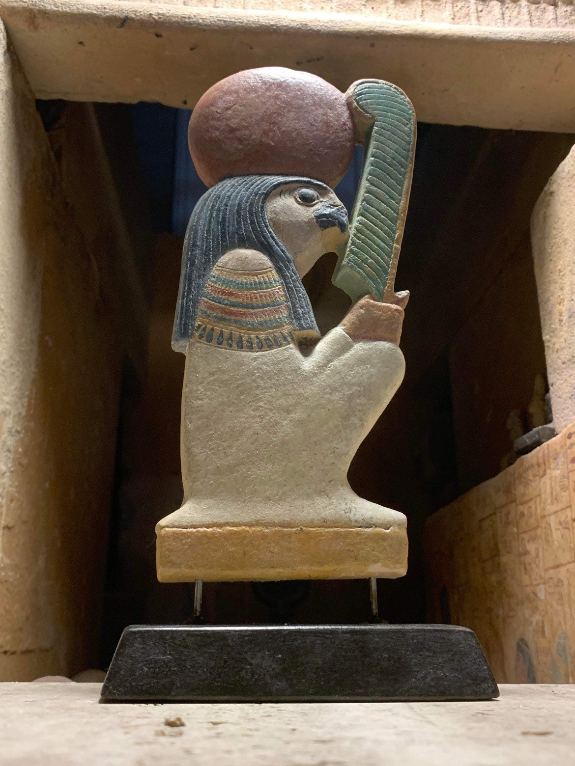 Egyptian relief sculpture replica of Ra - Horakhty.