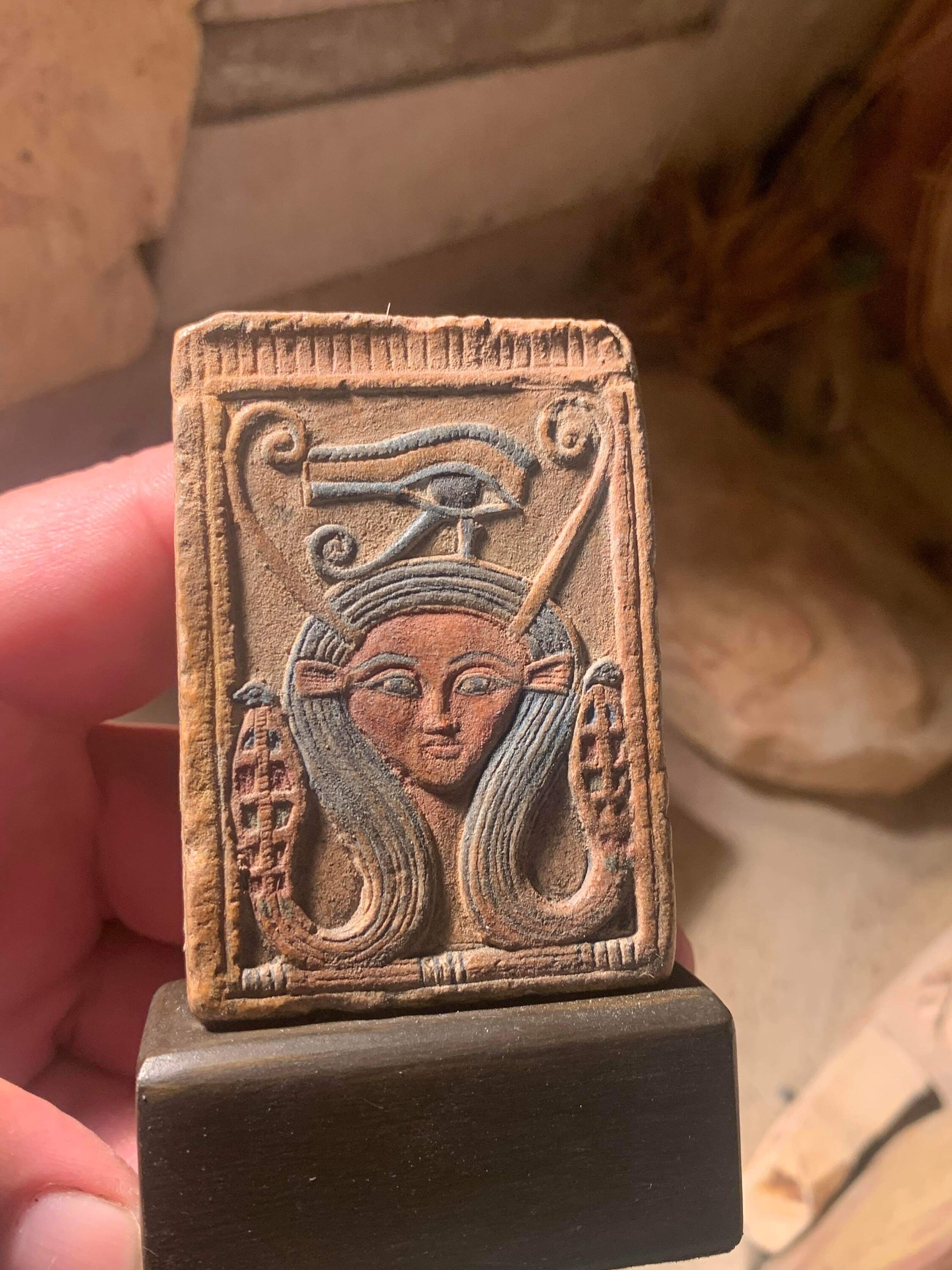 Egyptian sculpture of the goddess of love - Hathor / Het-hur A beloved ...