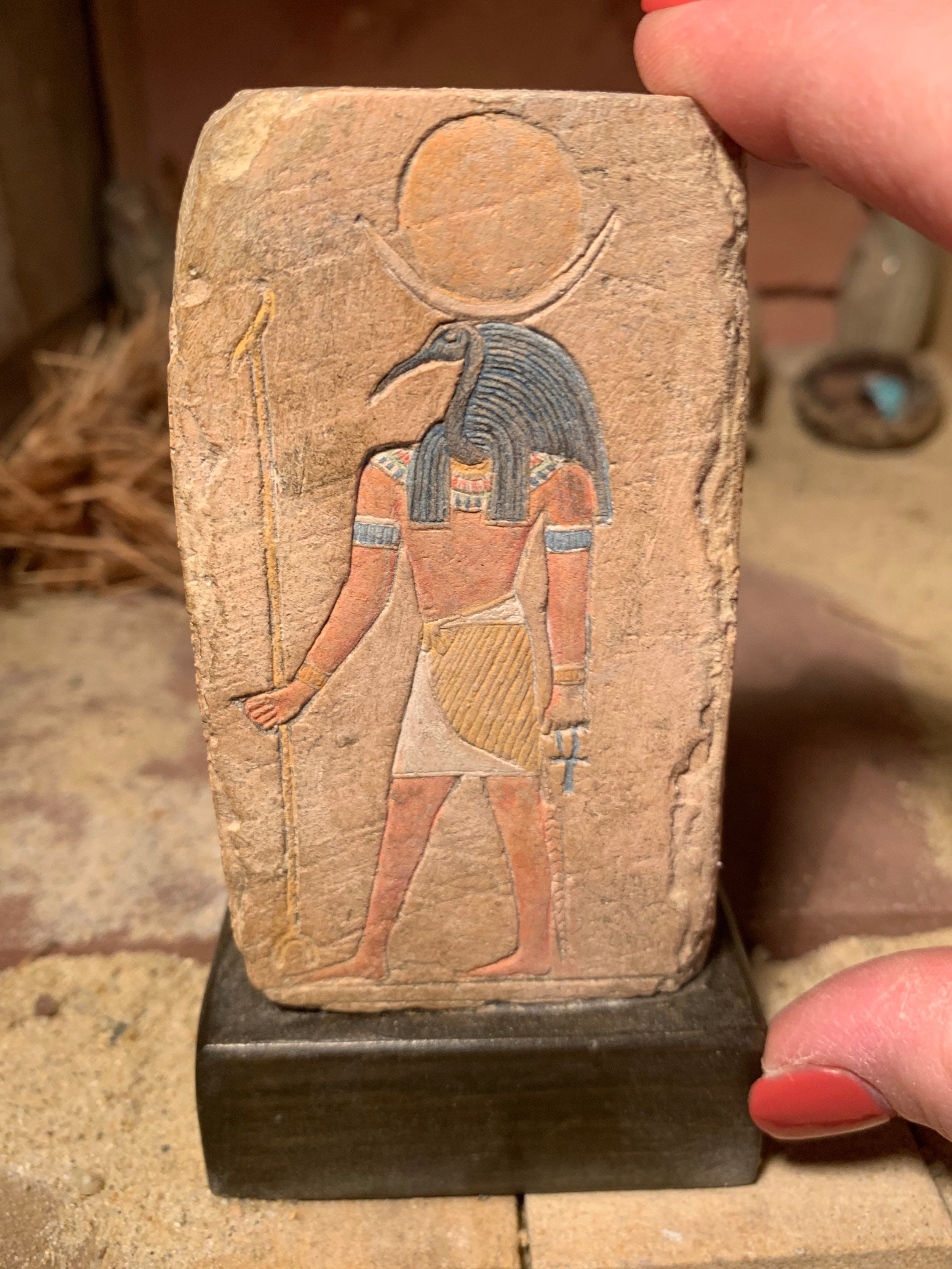 Egyptian art Thoth / Djehuty - sacred Ibis form. God of wisdom, writing ...