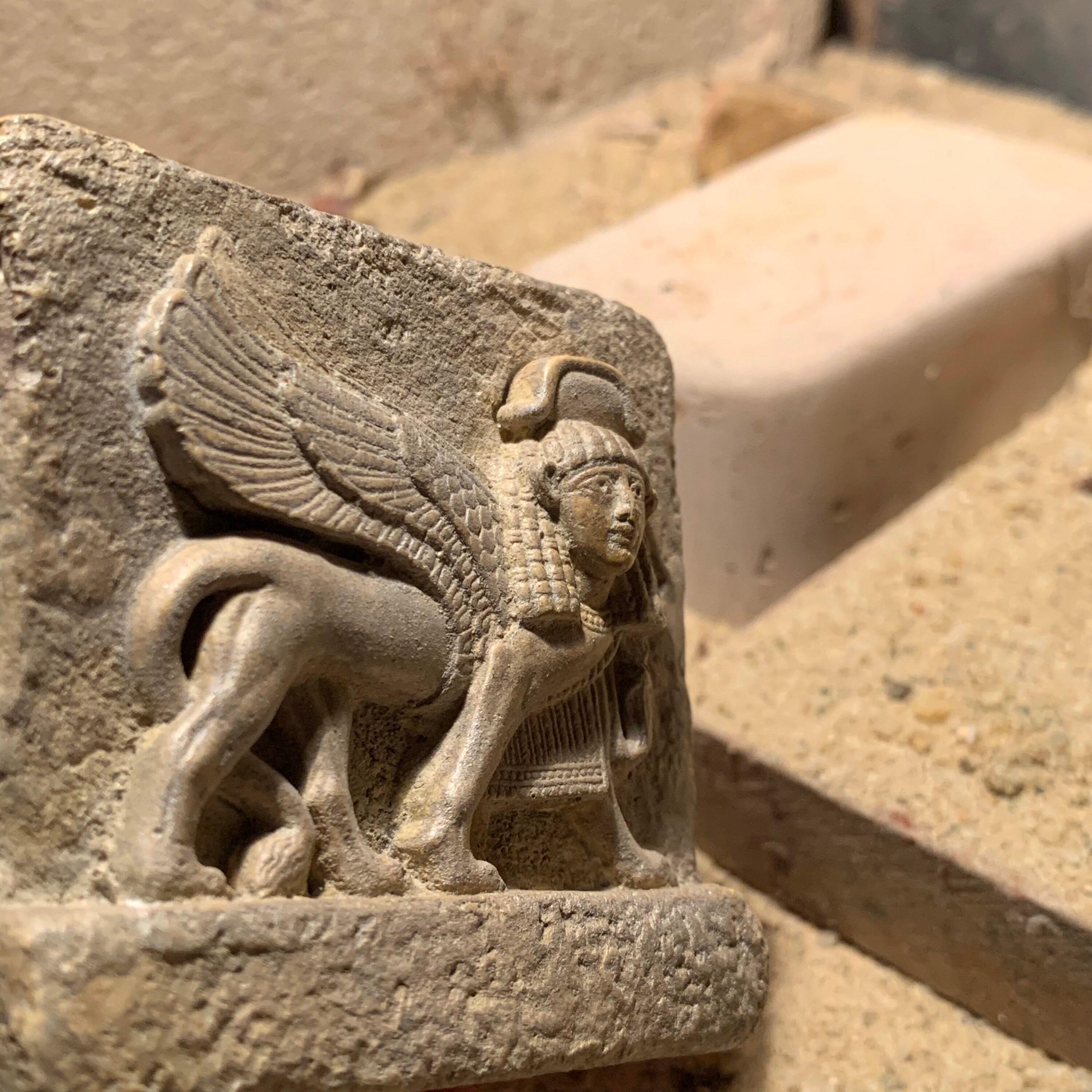 Mesopotamian-Assyrian - art - Striding sphinx of Nimrud - Egyptian ...