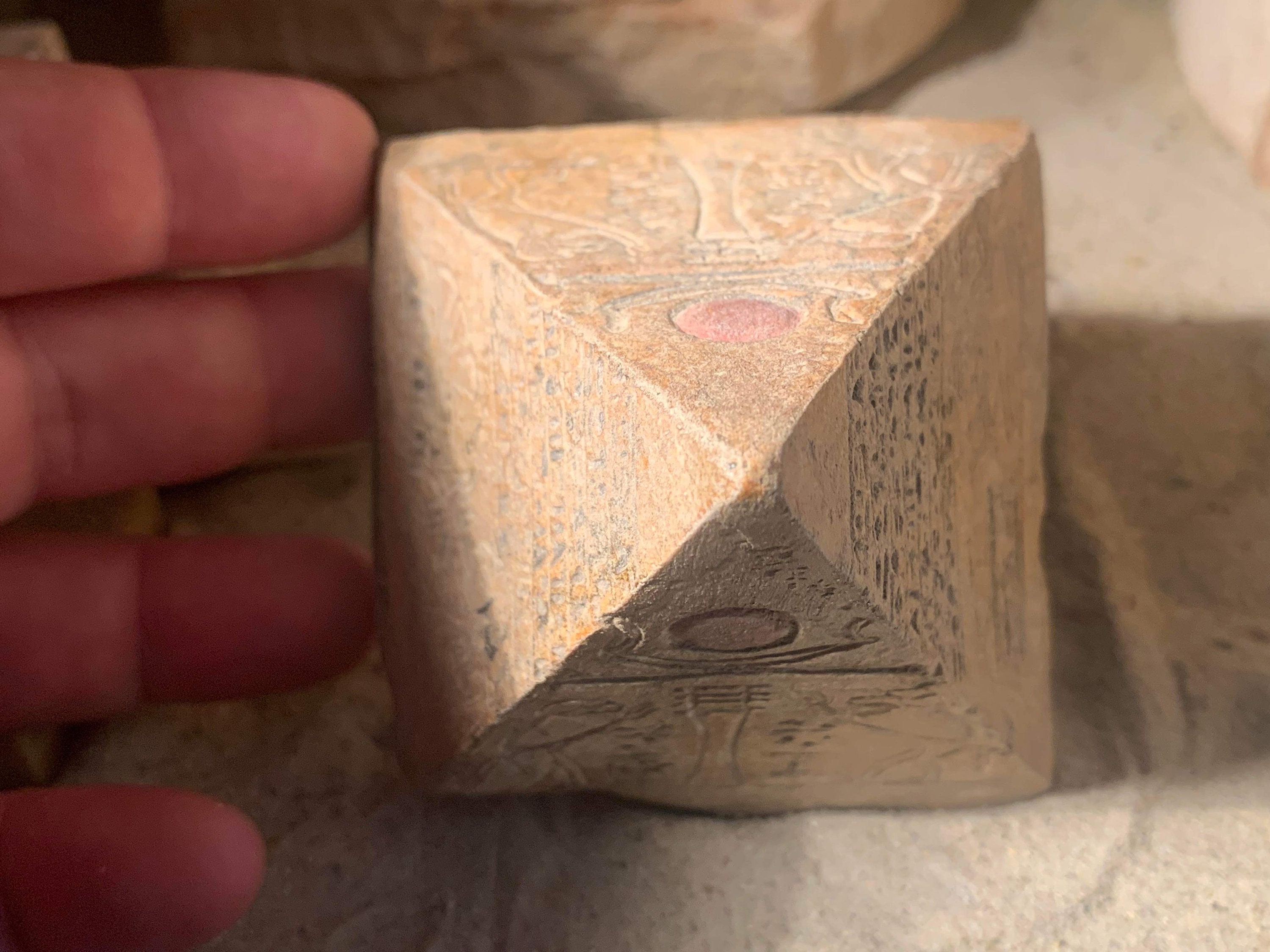 Egyptian Pyramid / capstone museum replica - featuring Thoth & the boat ...