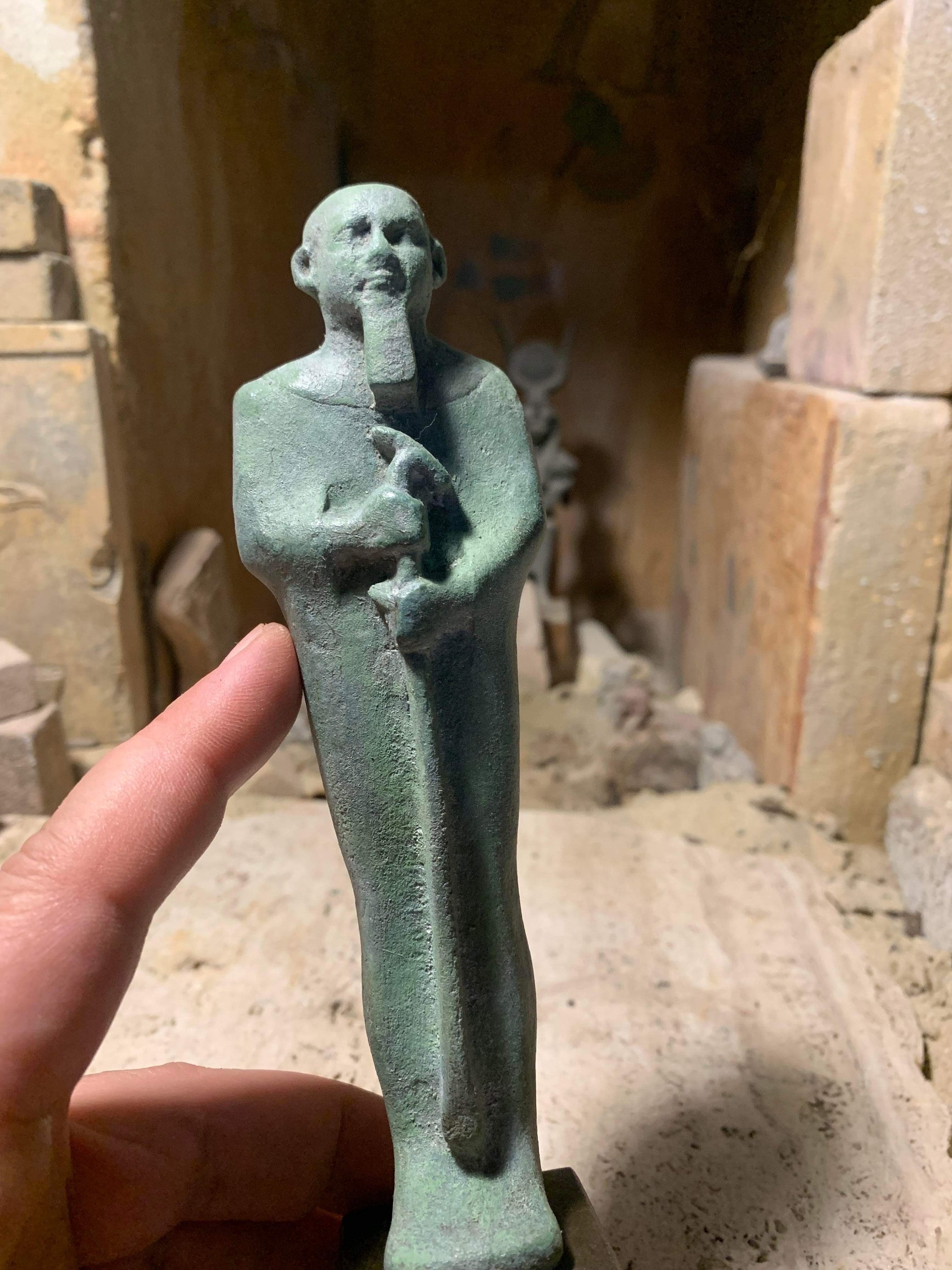 Egyptian statue replica of the creator God Ptah. Patron of arts and ...