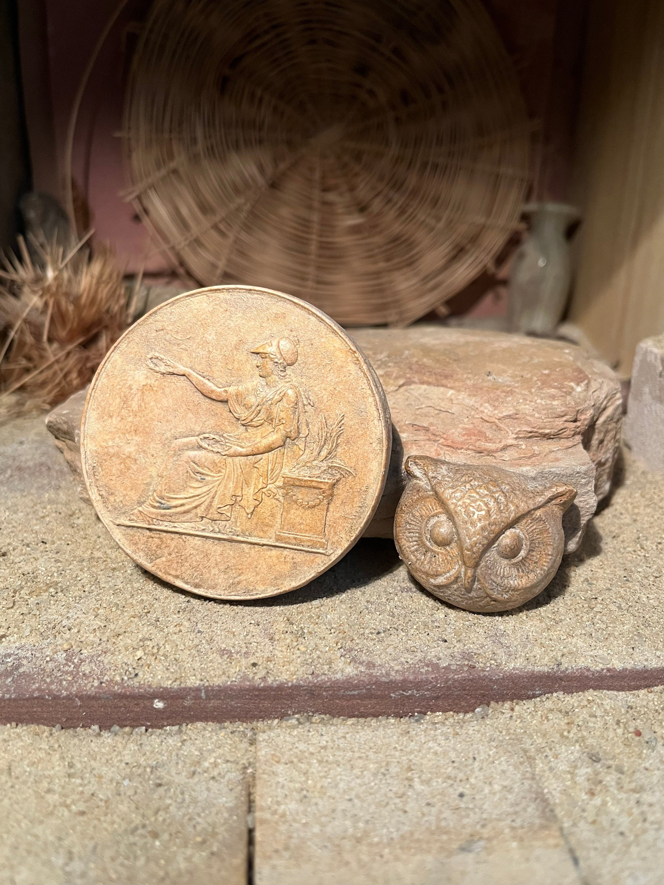 Athena / Athene Greek goddess & mascot owl replica amulet from the ...