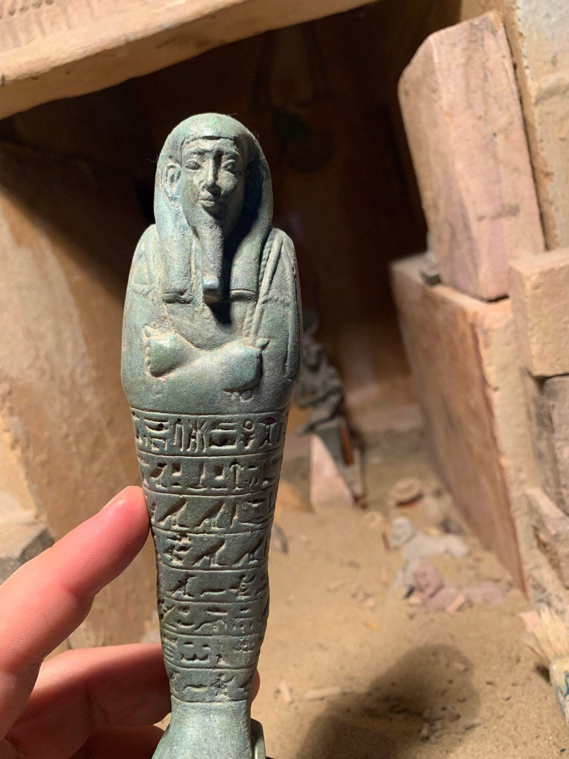 Egyptian statue - Ushabti / Shabti figure replica. 26th dynasty sculpture.