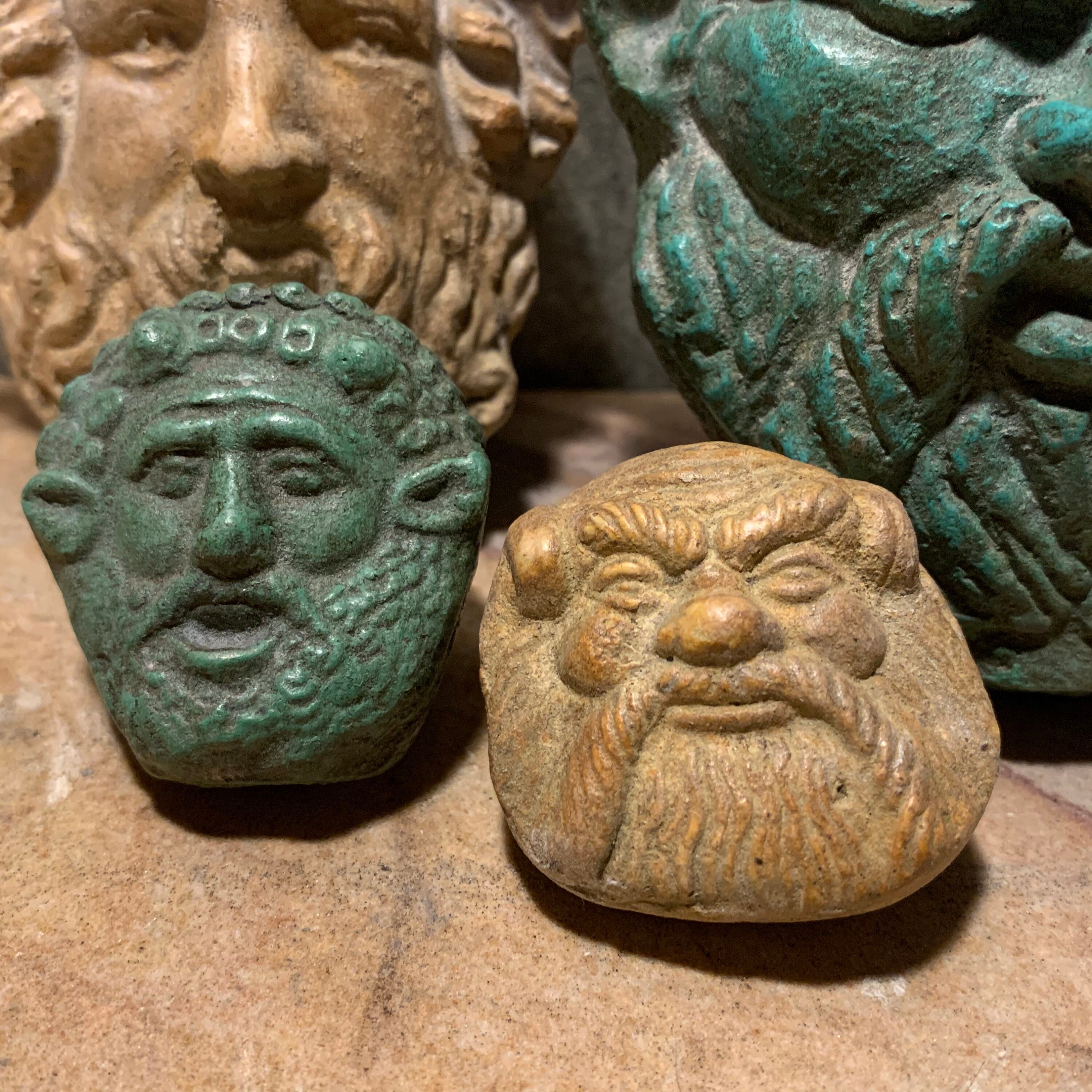 Satyr trio Achelous - Etruscan / Greek / Sculpture Statue set - Museum ...