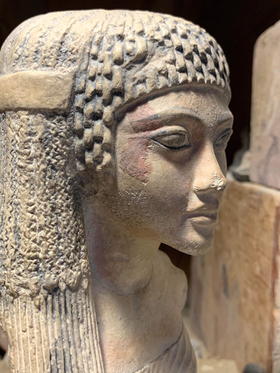 Ancient Egyptian statue Amarna princess. Daughter of Nefertiti