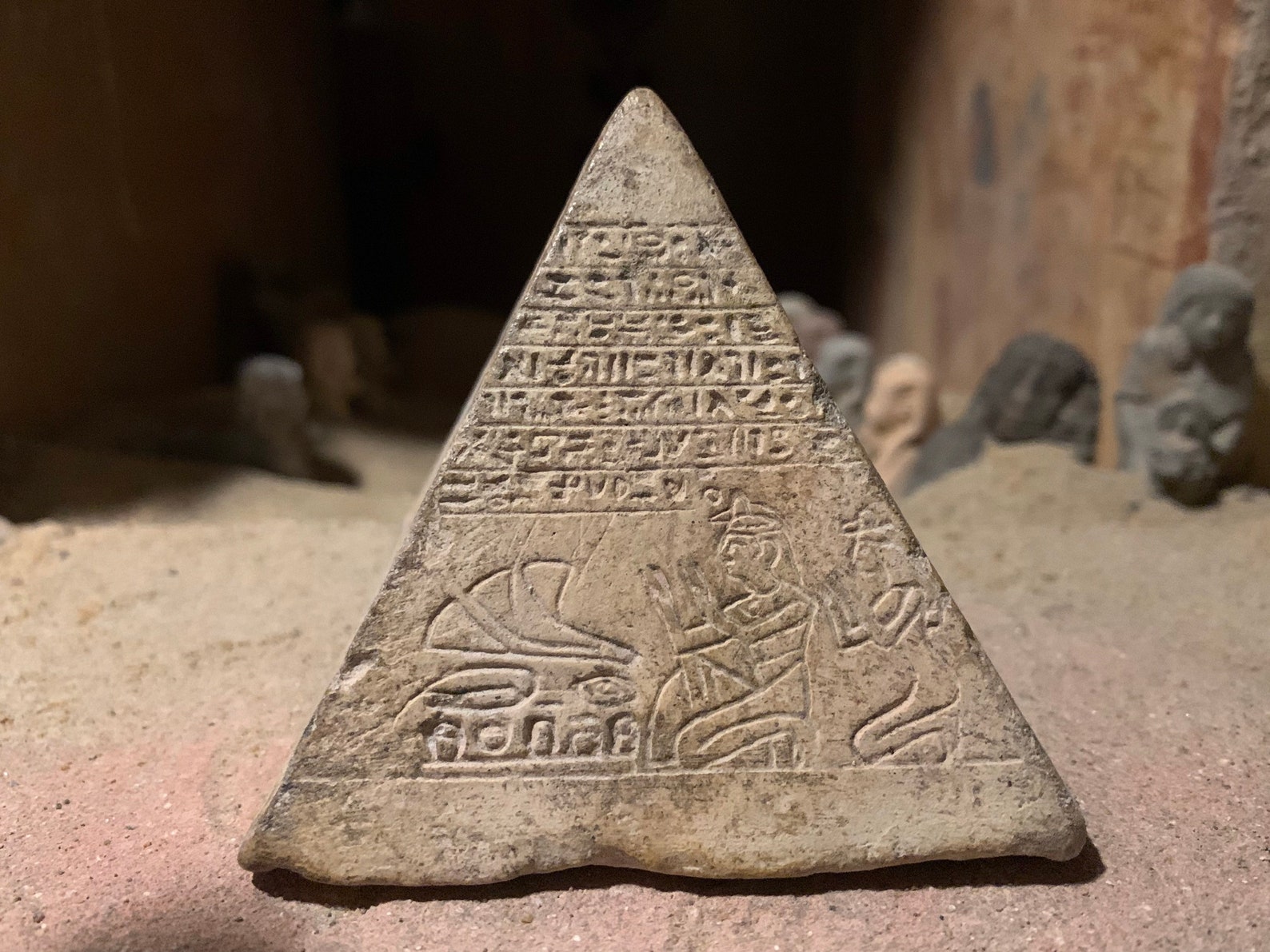 Egyptian Pyramid / Capstone Museum Replica Featuring Thoth & - Etsy