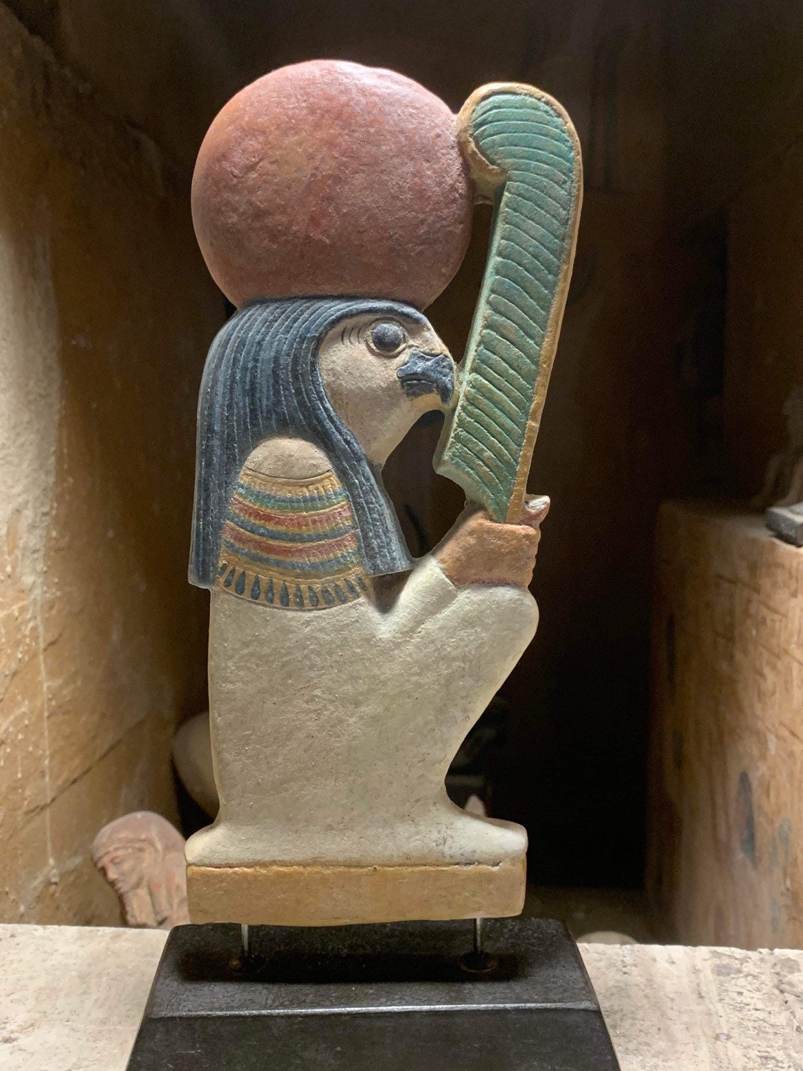 Egyptian relief sculpture replica of Ra - Horakhty.