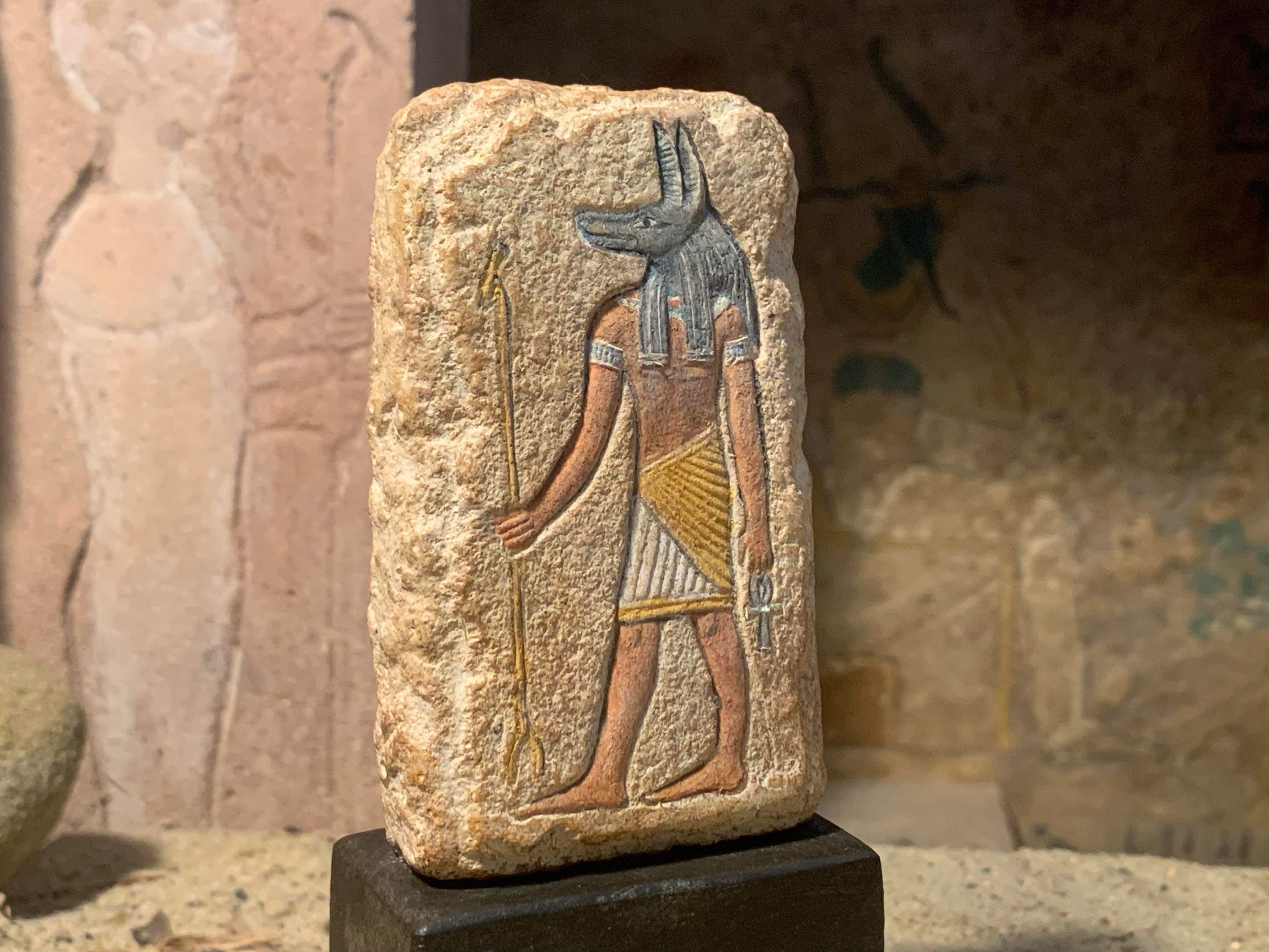 Egyptian art - Anubis - A relief sculpture of the ancient mummification ...