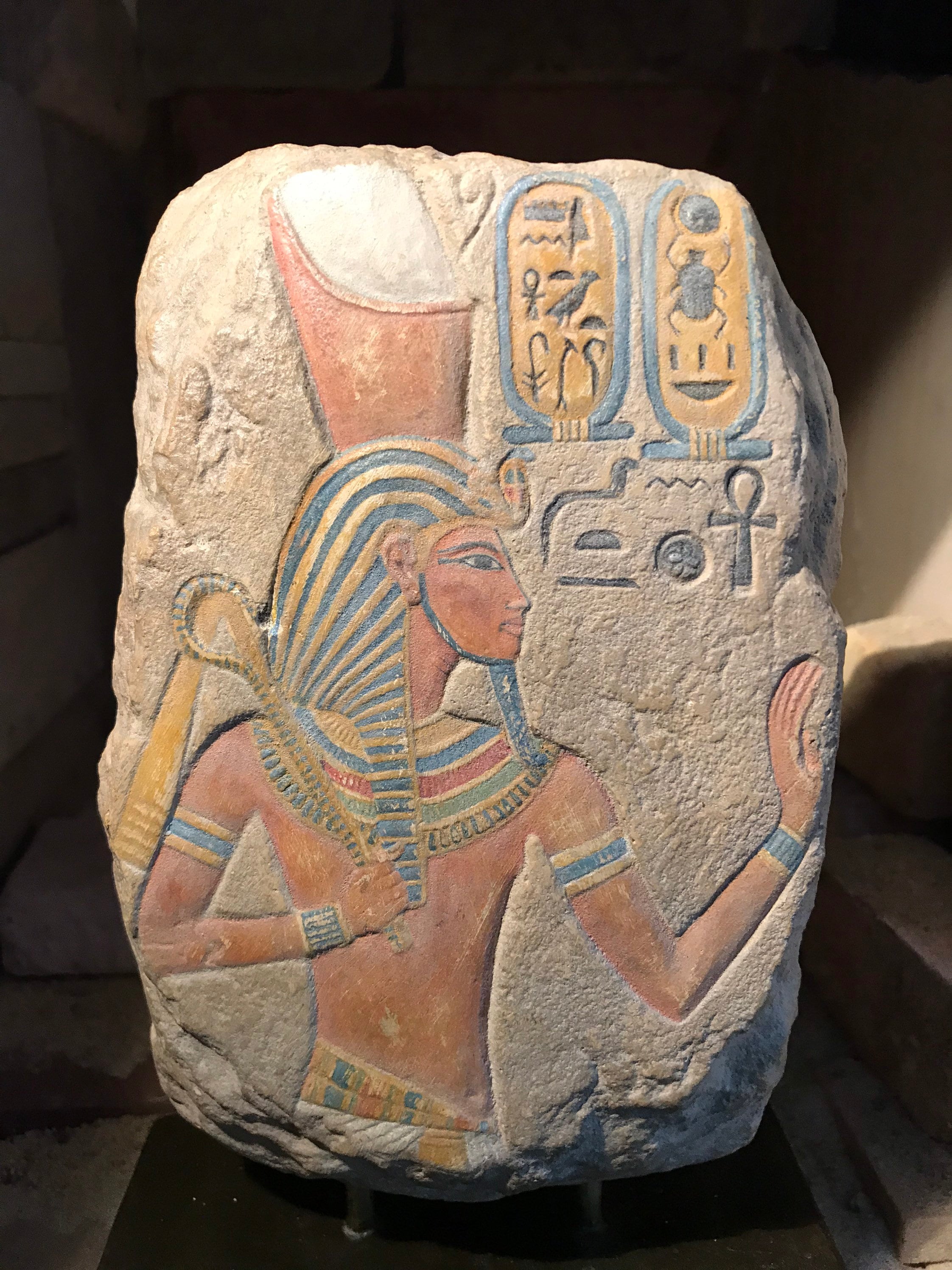 Egyptian art - Tutankhamun / Tutankhamen relief fragment - King Tut ...