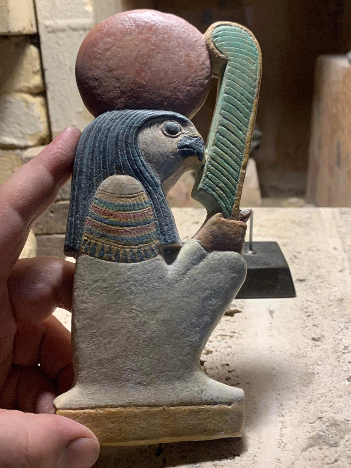 Egyptian relief sculpture replica of Ra - Horakhty.