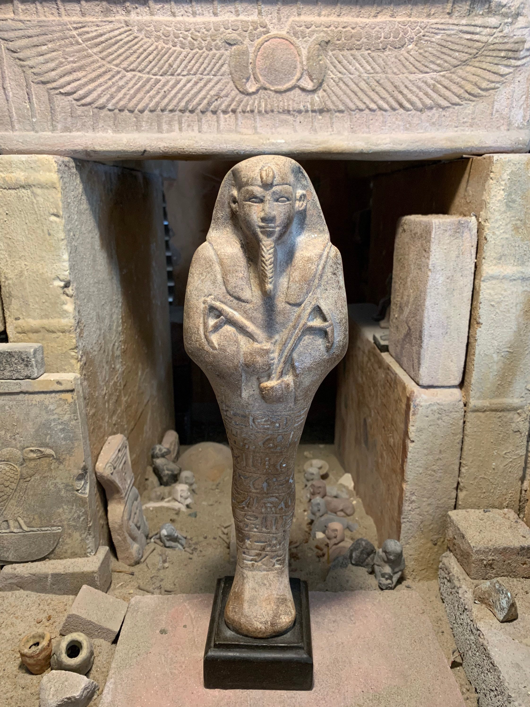 Egyptian statue ushabti figure of King Aspelta Nubian / Kushite ...