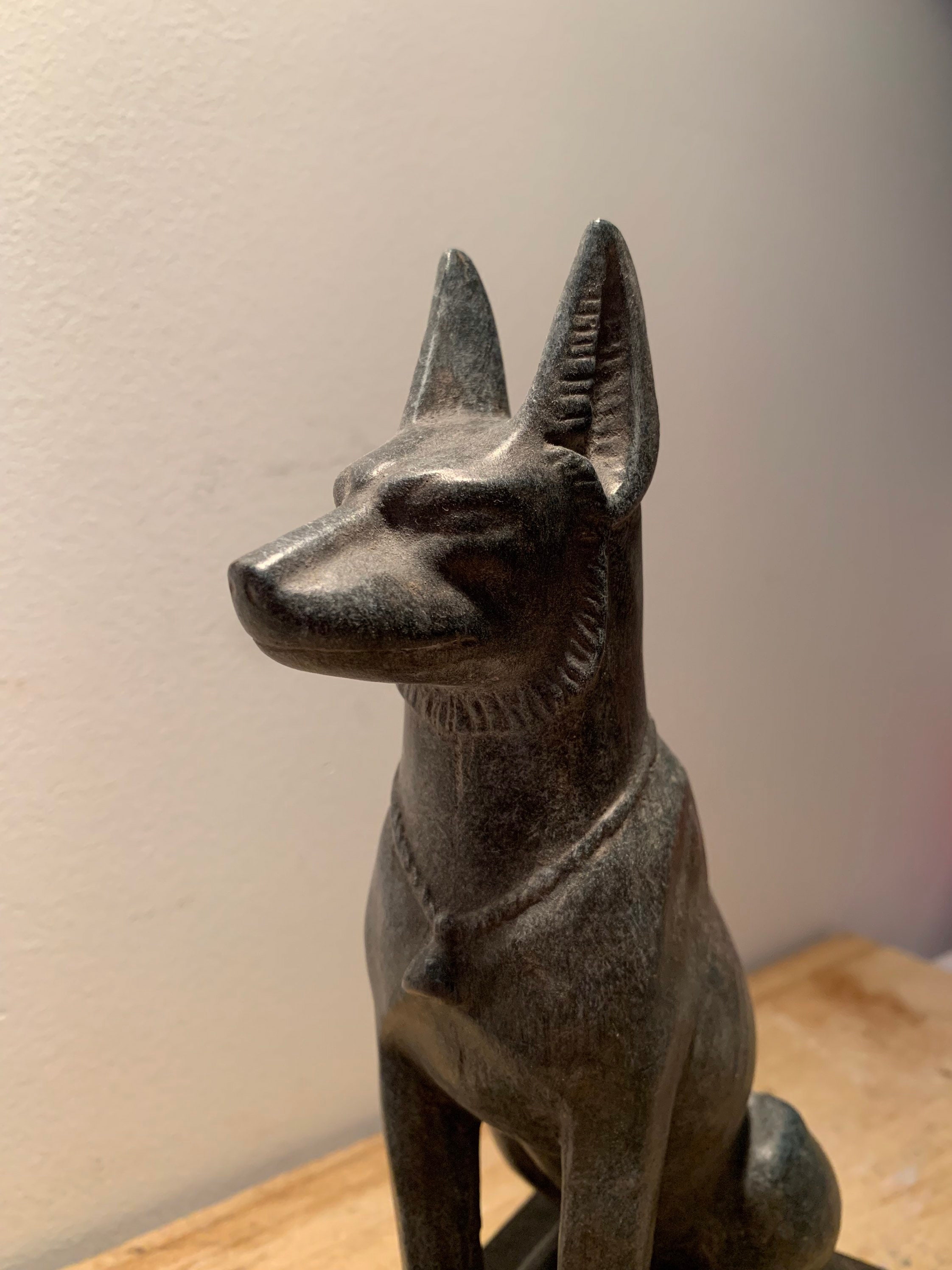 Egyptian statue/ Sculpture / art - Anubis Pharaoh hound / Basenji god ...