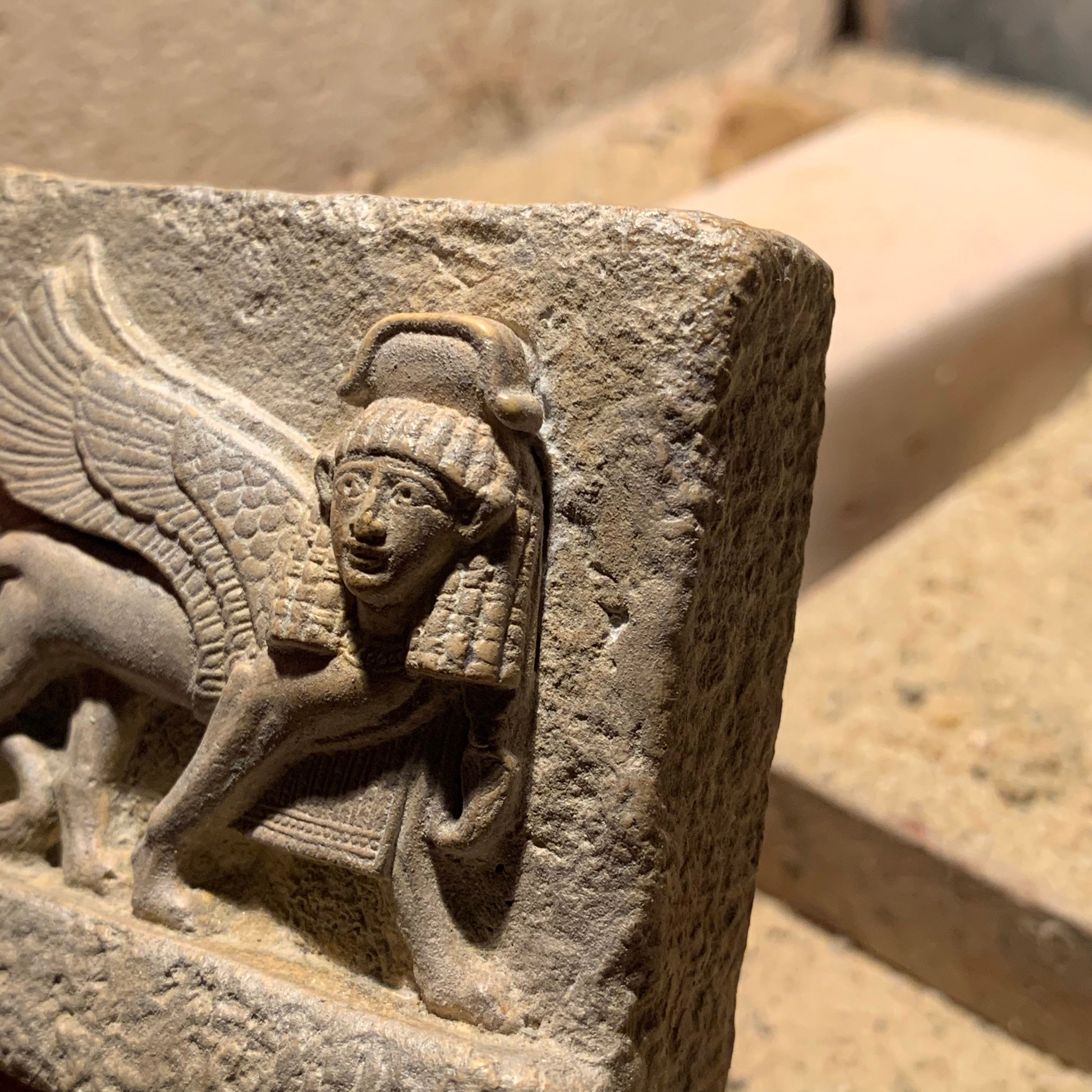 Mesopotamian-Assyrian - art - Striding sphinx of Nimrud - Egyptian ...