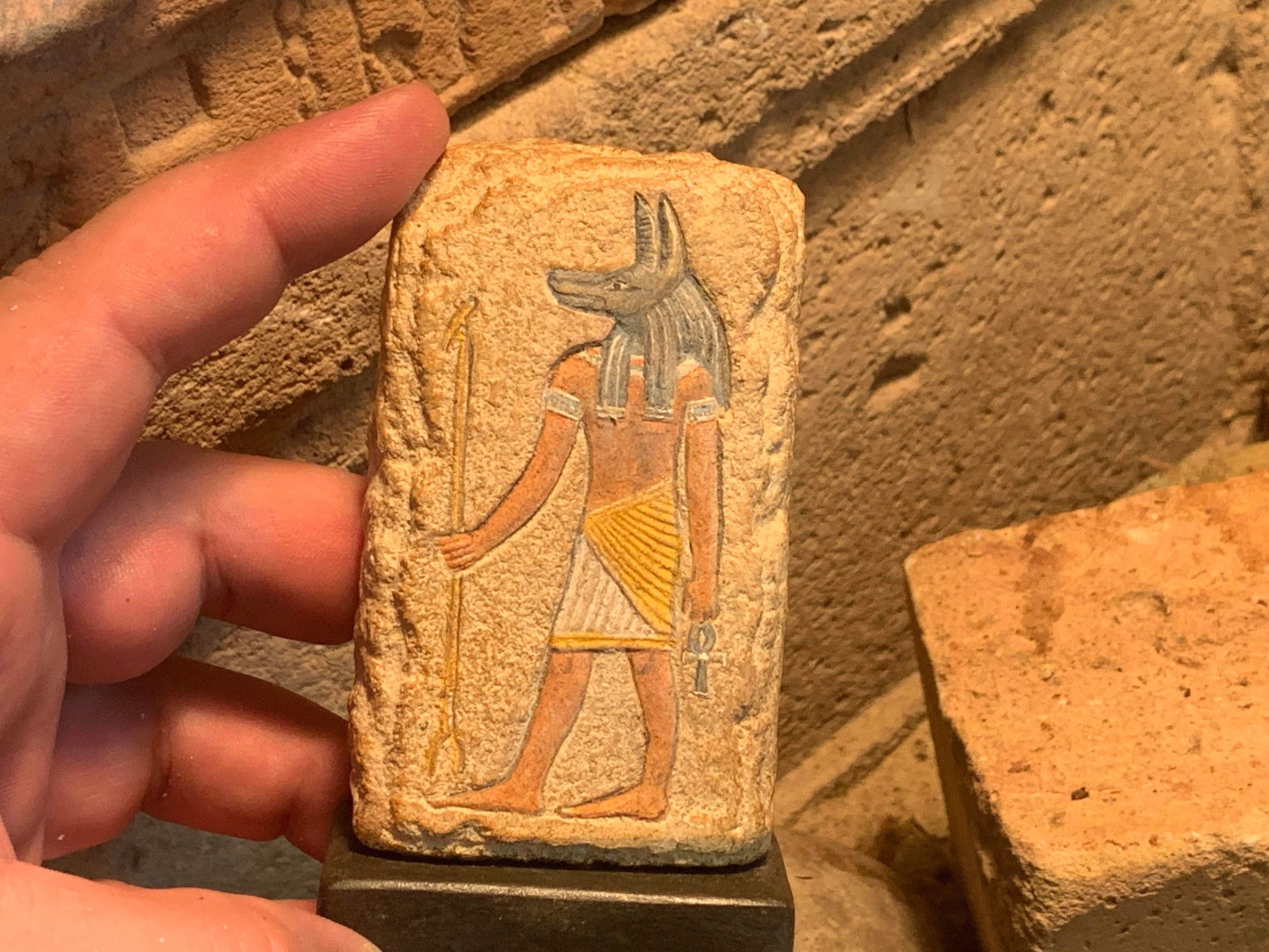 Egyptian art - Anubis - A relief sculpture of the ancient mummification ...