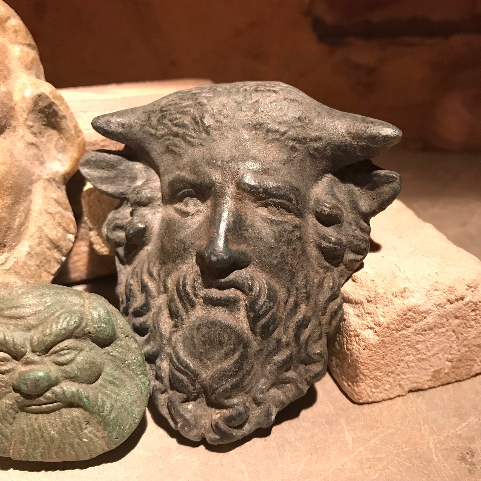 Satyr trio Achelous - Etruscan / Greek / Sculpture Statue set - Museum ...