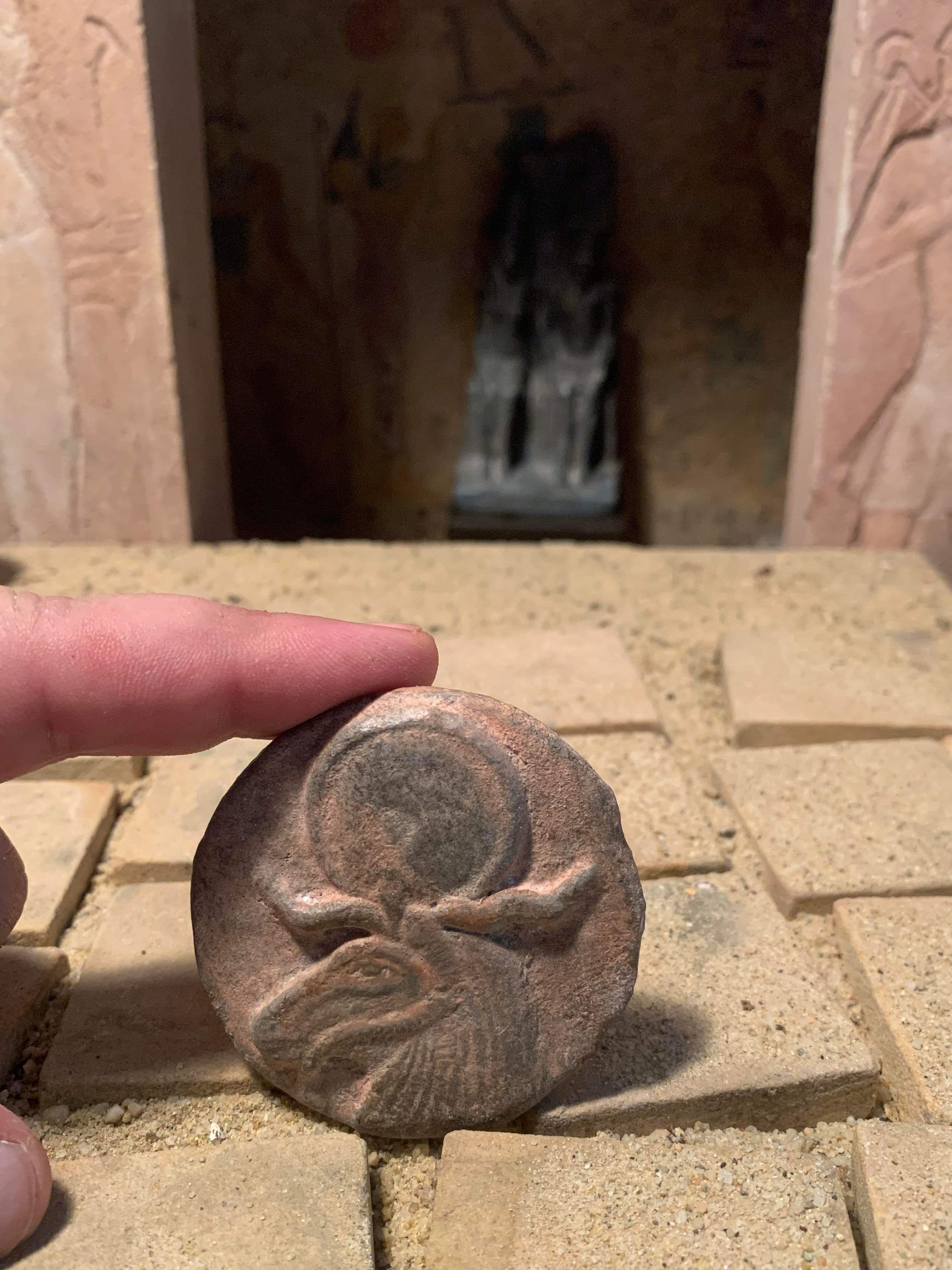 Egyptian museum statue replica of the God Amun & wife Mut. Ancient ...