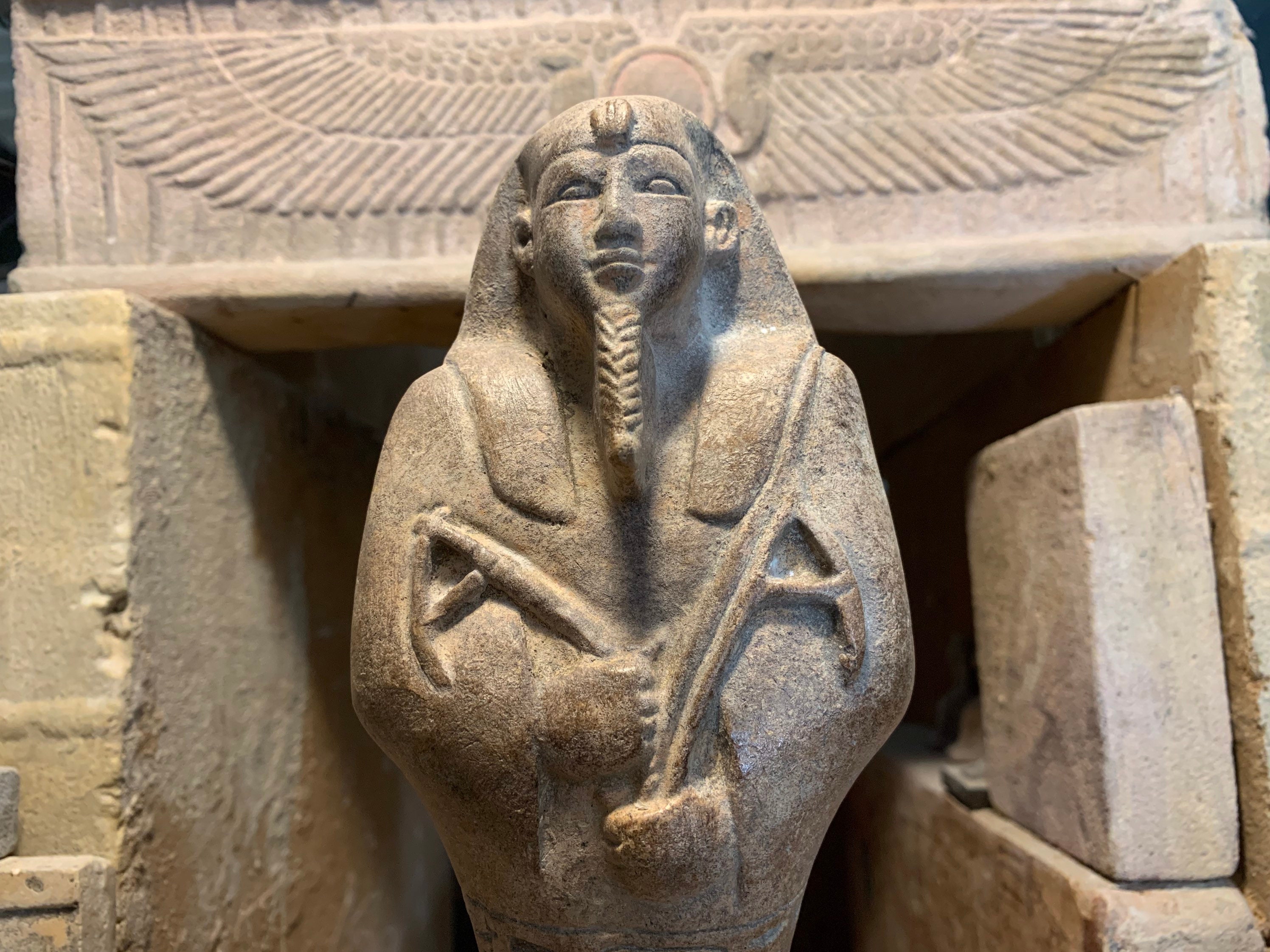 Egyptian statue ushabti figure of King Aspelta Nubian / Kushite ...