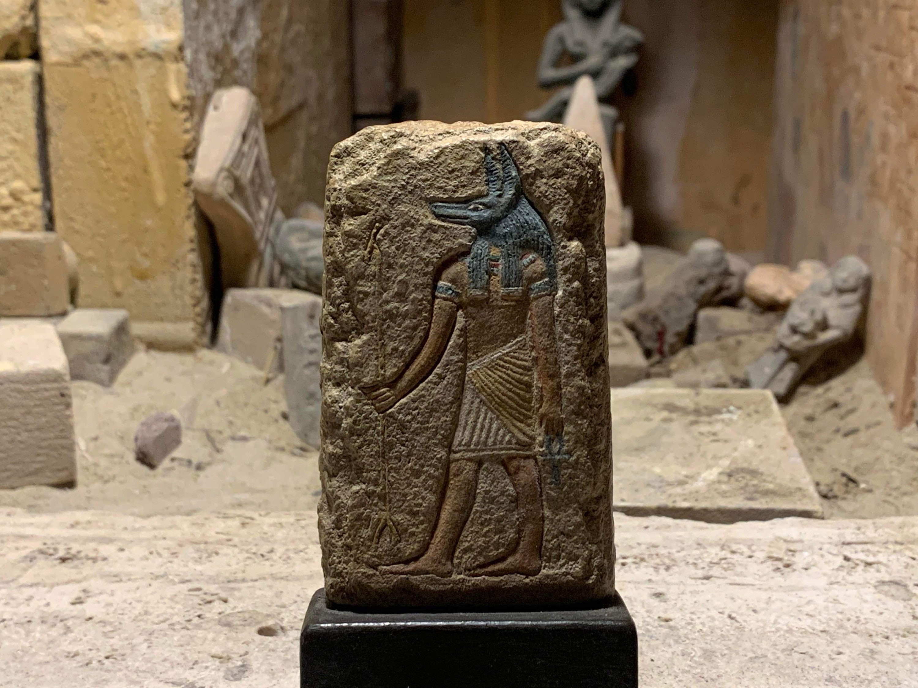 Egyptian art - Anubis - A relief sculpture of the ancient mummification ...