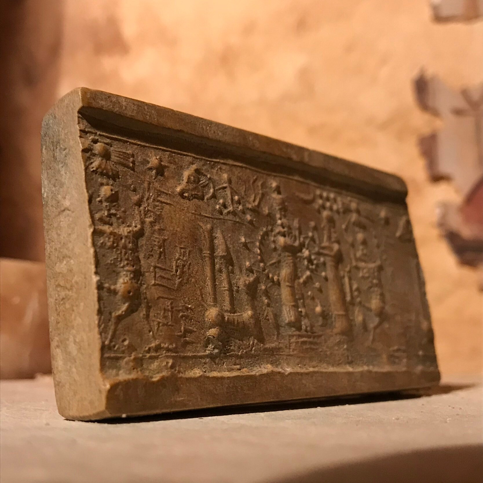 Ishtar - Mesopotamia - Assyrian cylinder seal impression. Astronomical ...