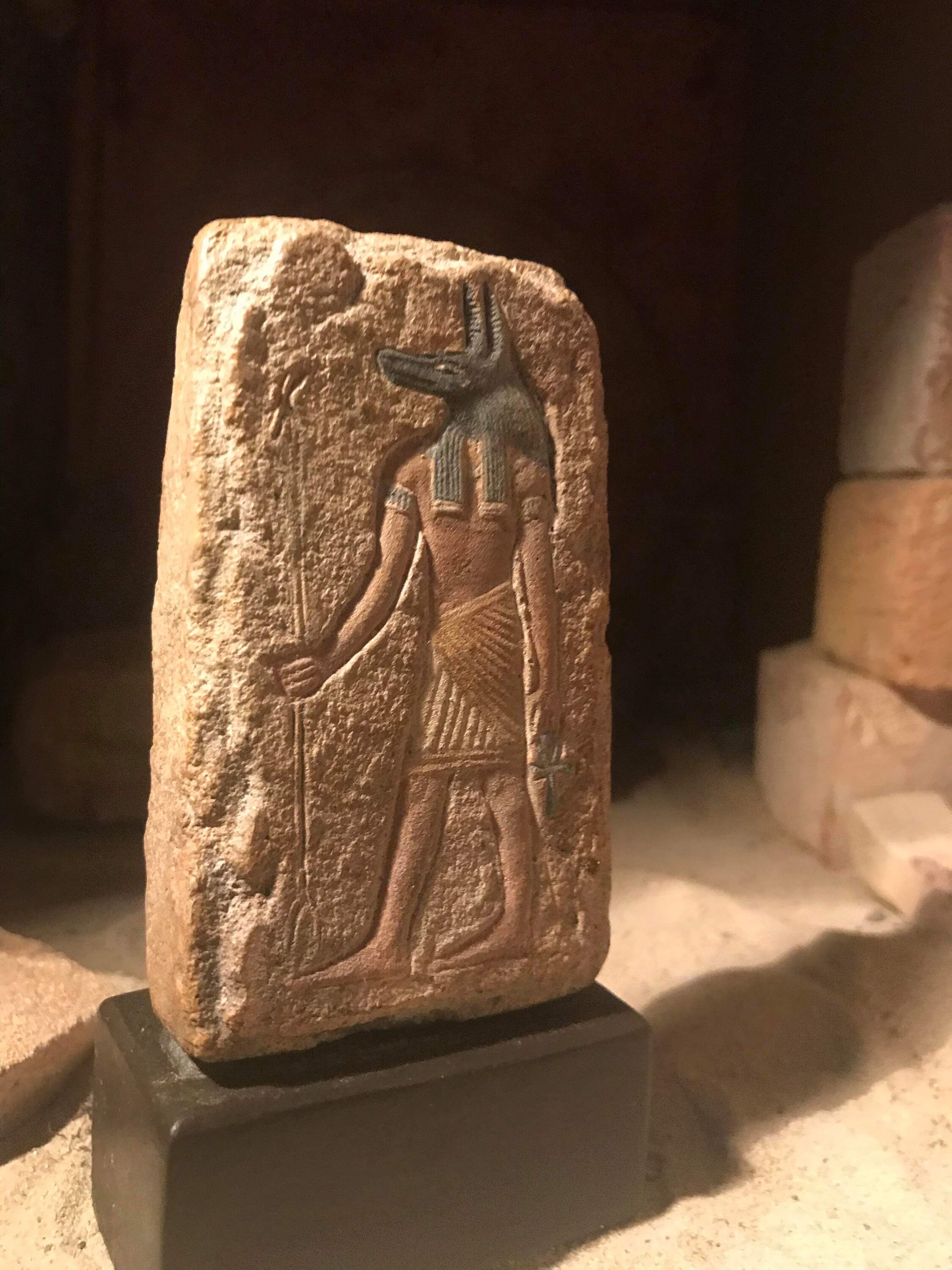 Egyptian art - Anubis - A relief sculpture of the ancient mummification ...