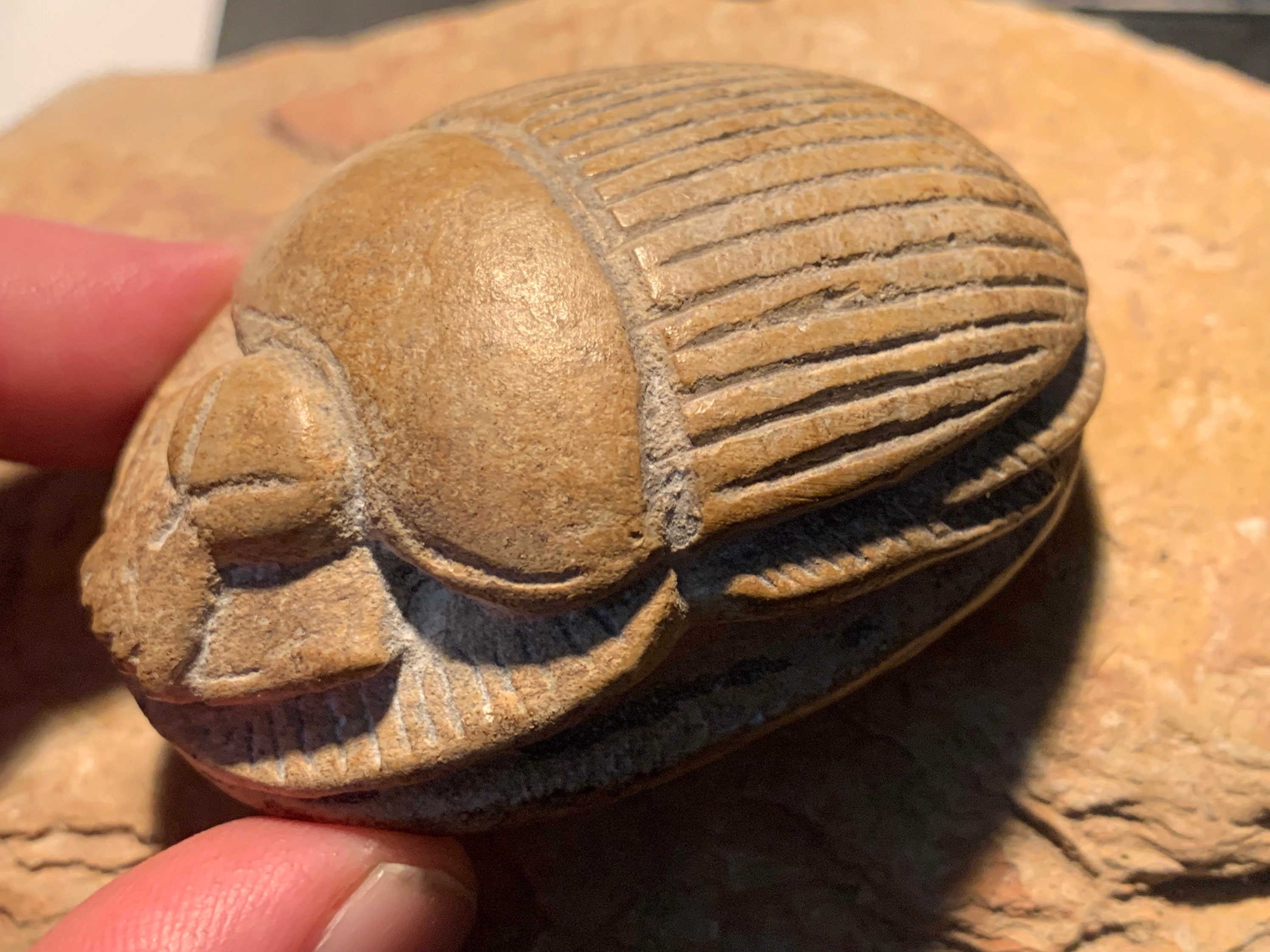 Egyptian art / mythology - Scarab set - symbol of renewal / rebirth